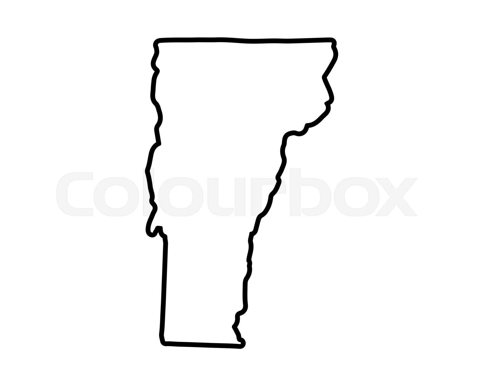 US state map. Vermont outline symbol. Vector illustration | Stock ...