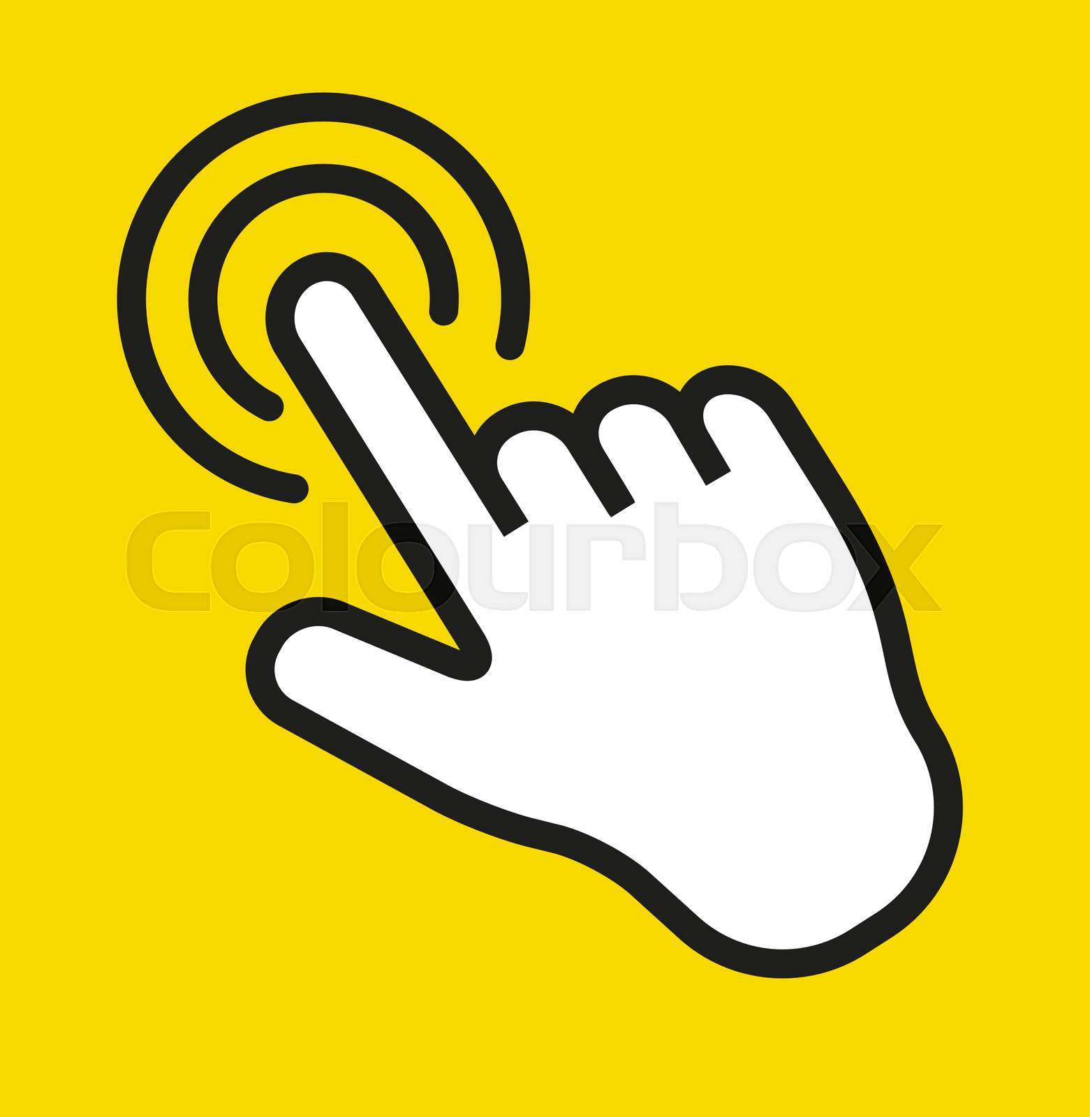 Touch screen finger tap gesture vector icon | Stock vector | Colourbox