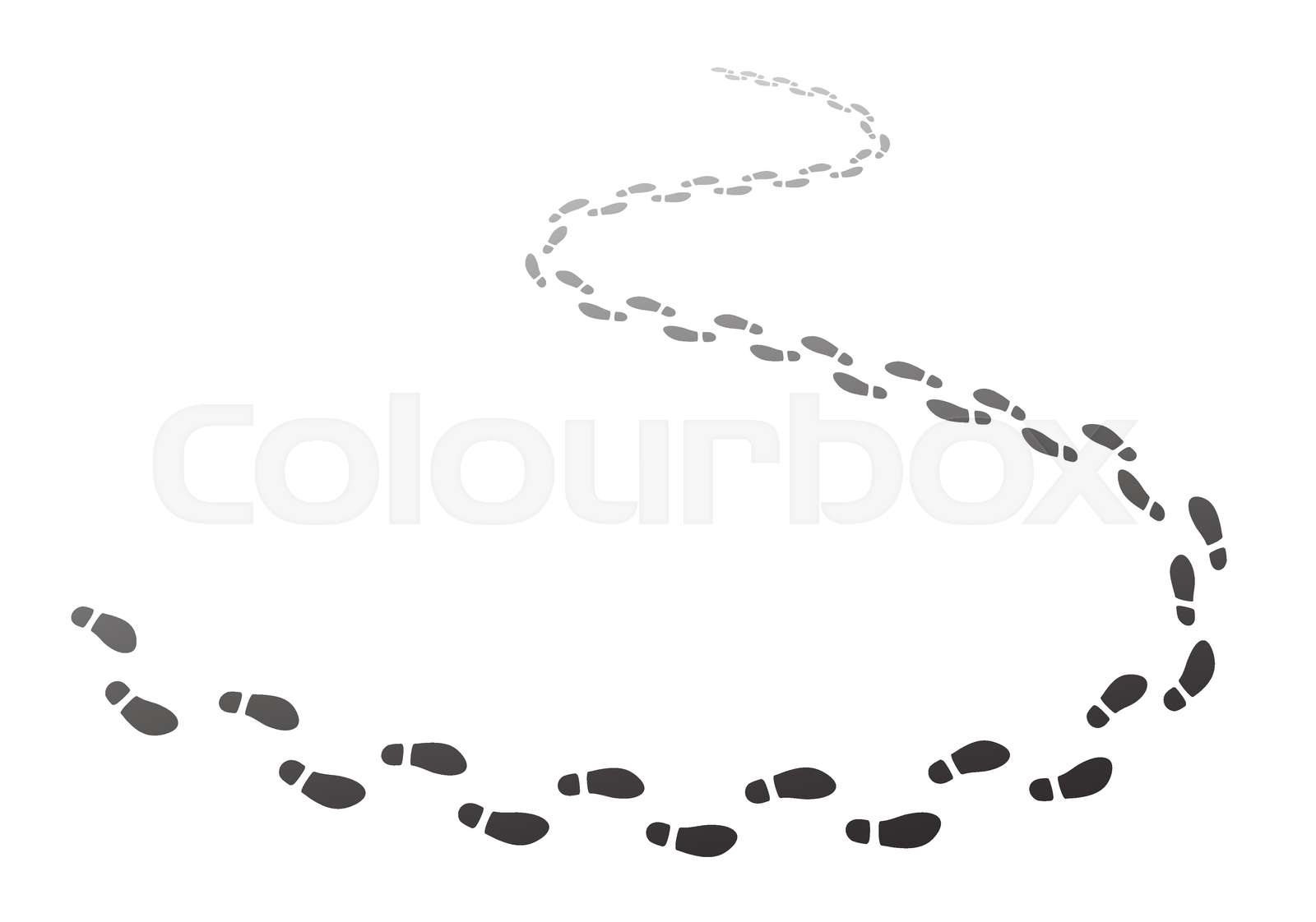Walking footsteps trace, footprint trail of shoes | Stock vector ...