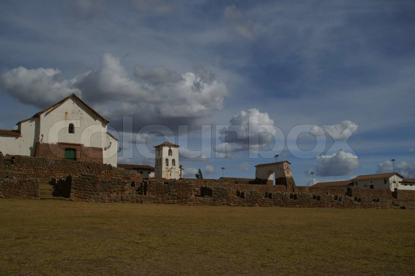 Inca castle ruins in Chinchero | Stock image | Colourbox