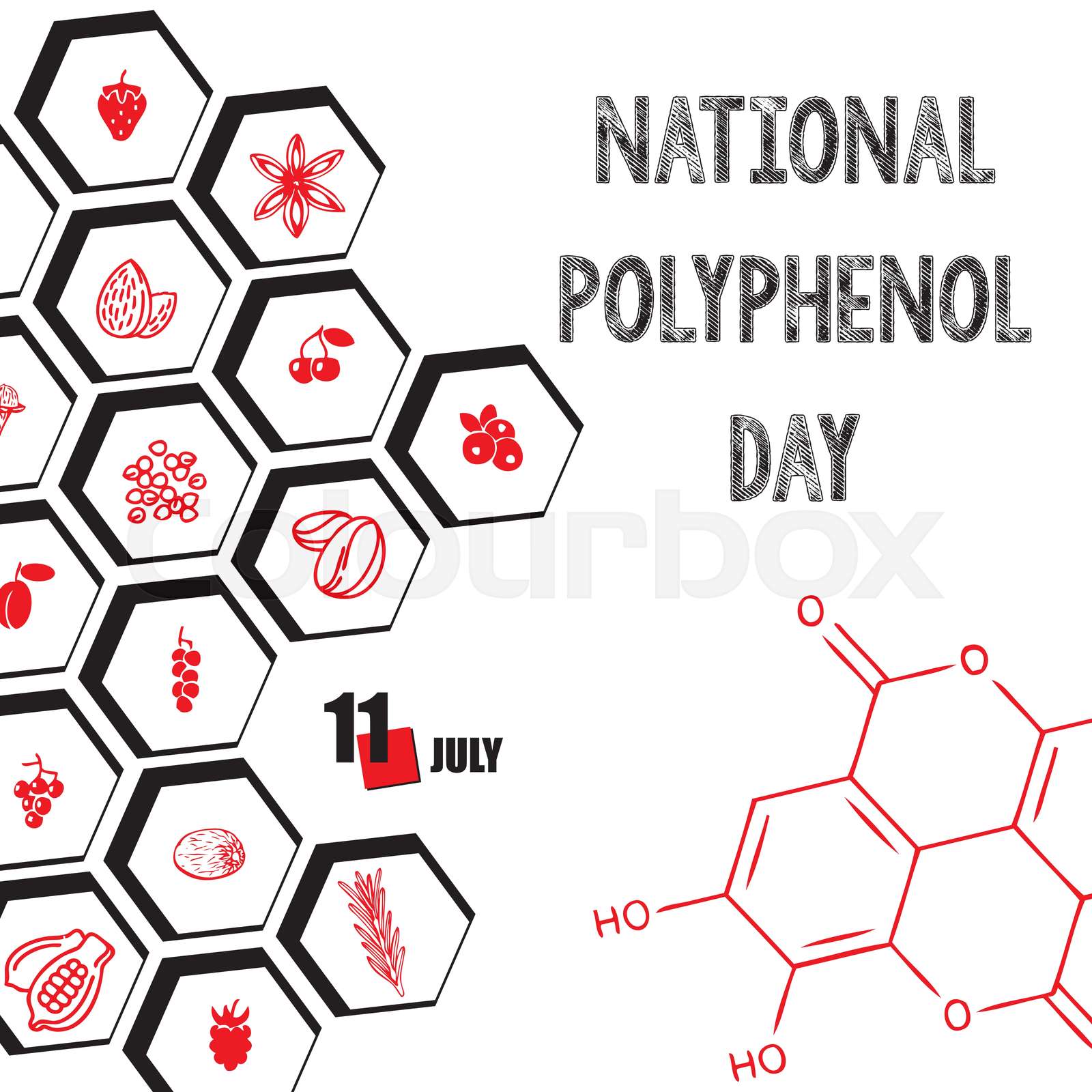 National Polyphenol Day | Stock vector | Colourbox