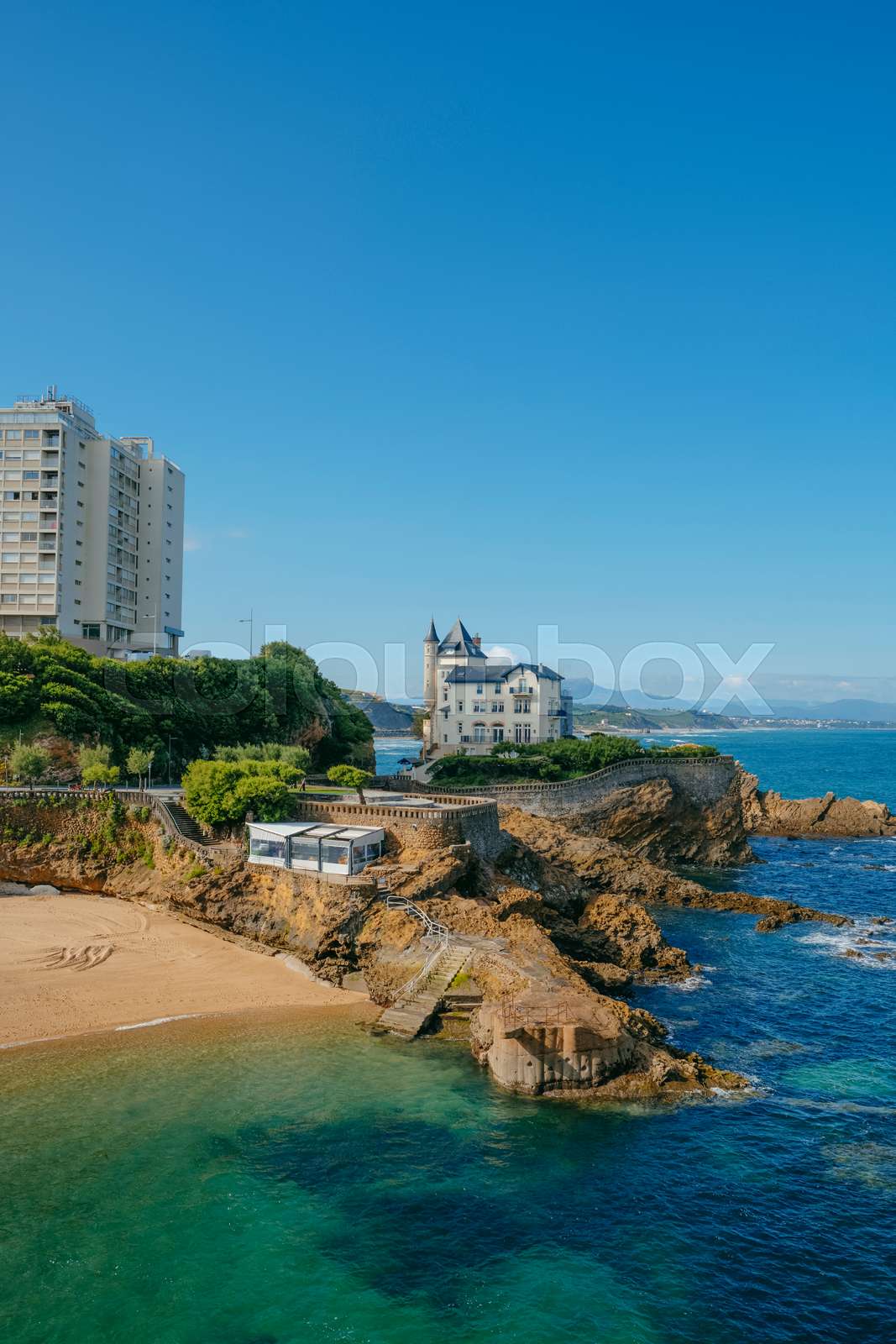 detail of Port Vieux beach in Biarritz, France | Stock image | Colourbox