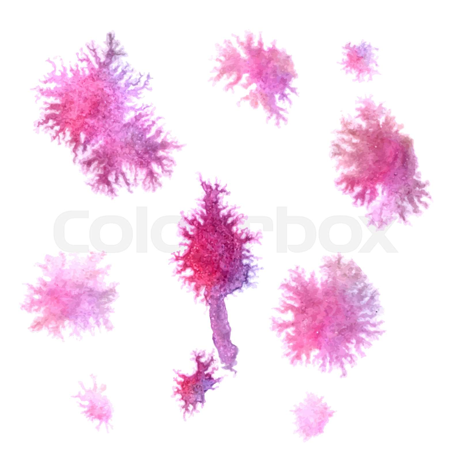 Watercolor paint splashes | Stock vector | Colourbox