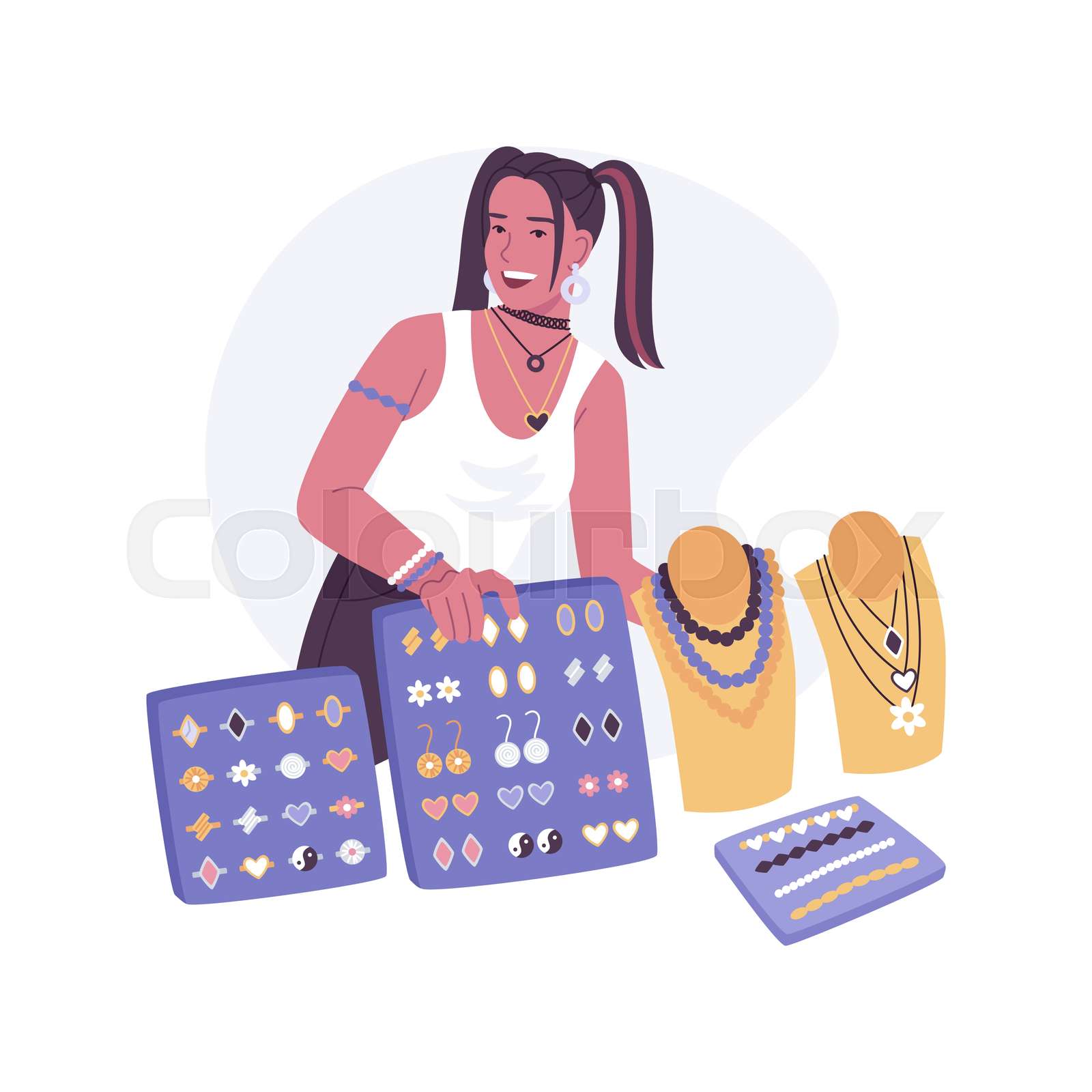 Hand made jewelry isolated cartoon vector illustrations. | Stock vector ...