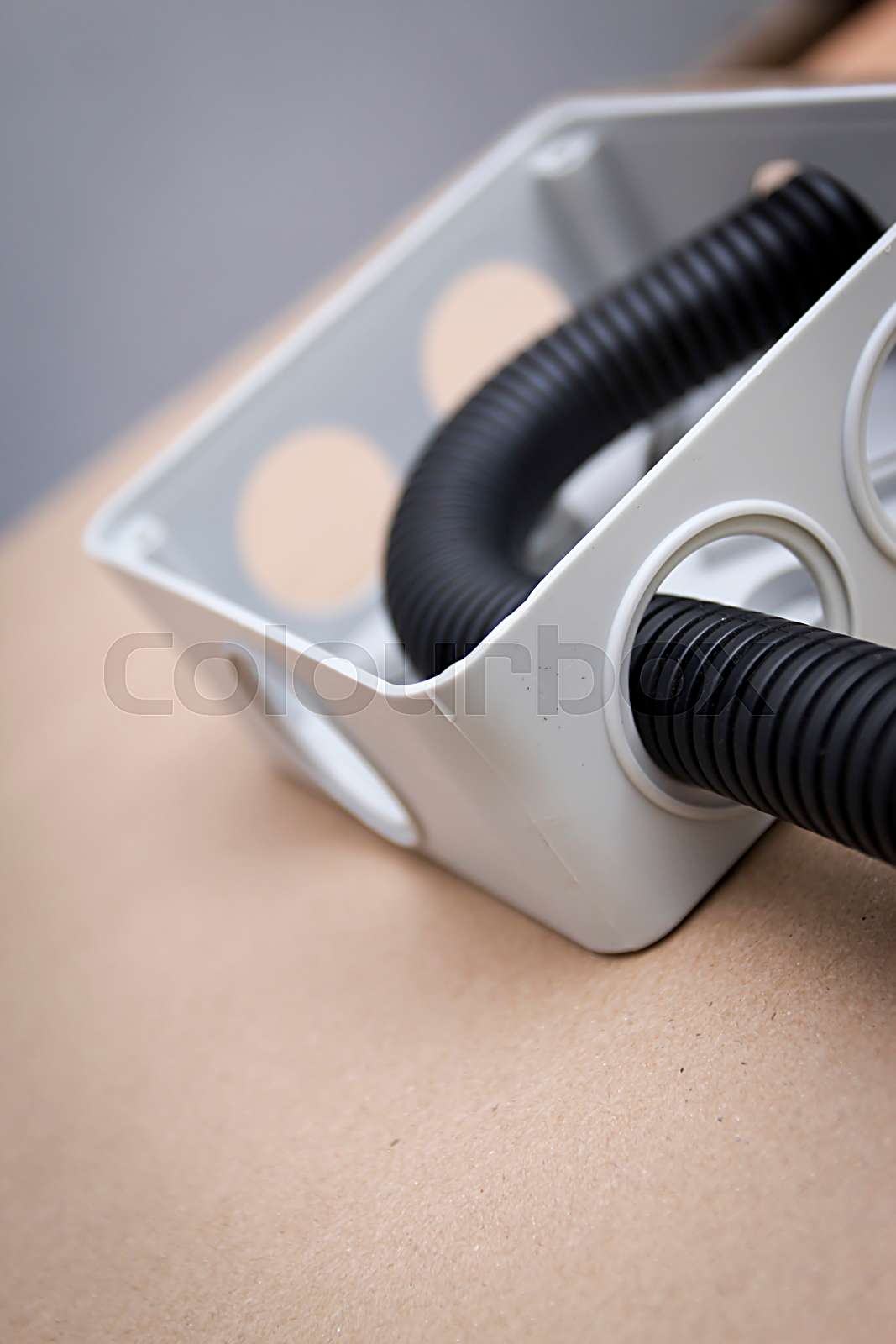 White electrical junction box | Stock image | Colourbox