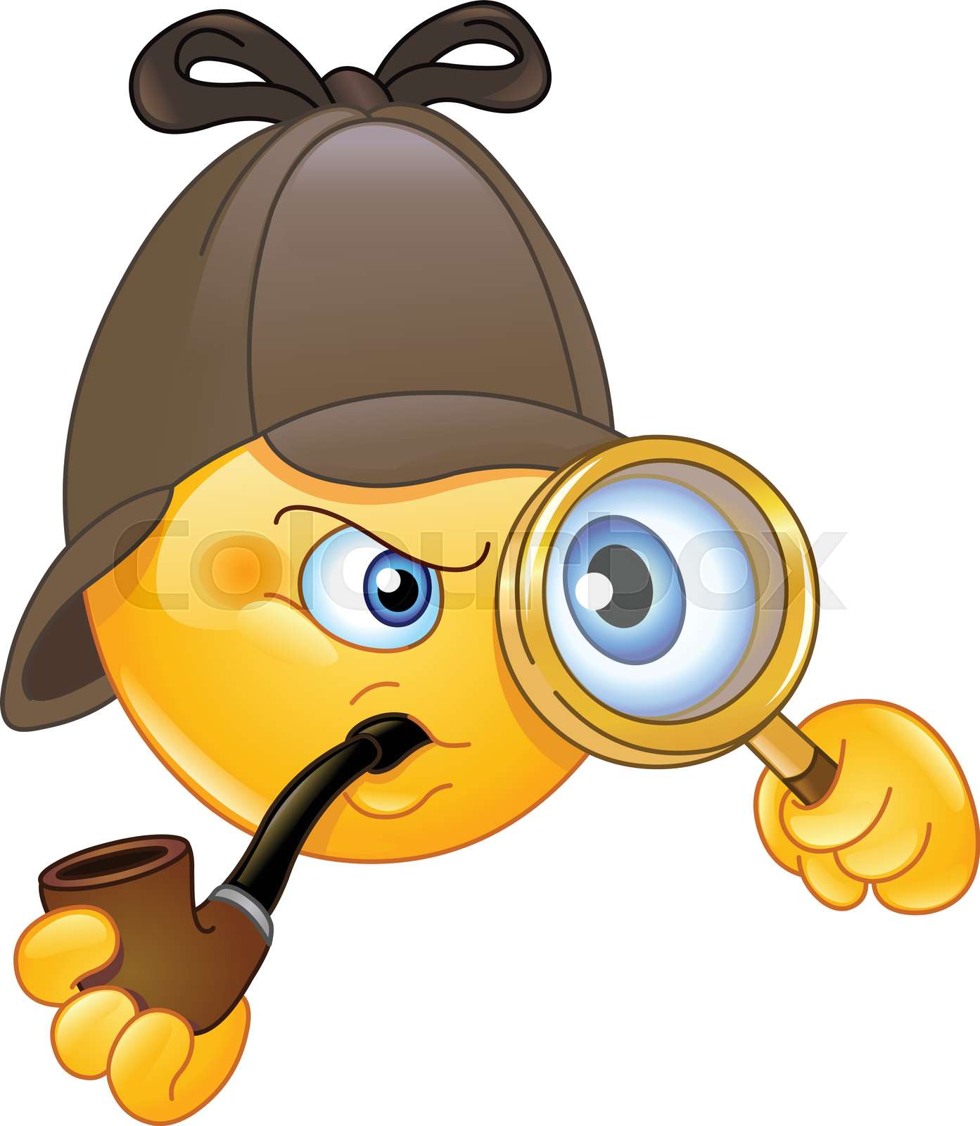Detective emoticon | Stock vector | Colourbox