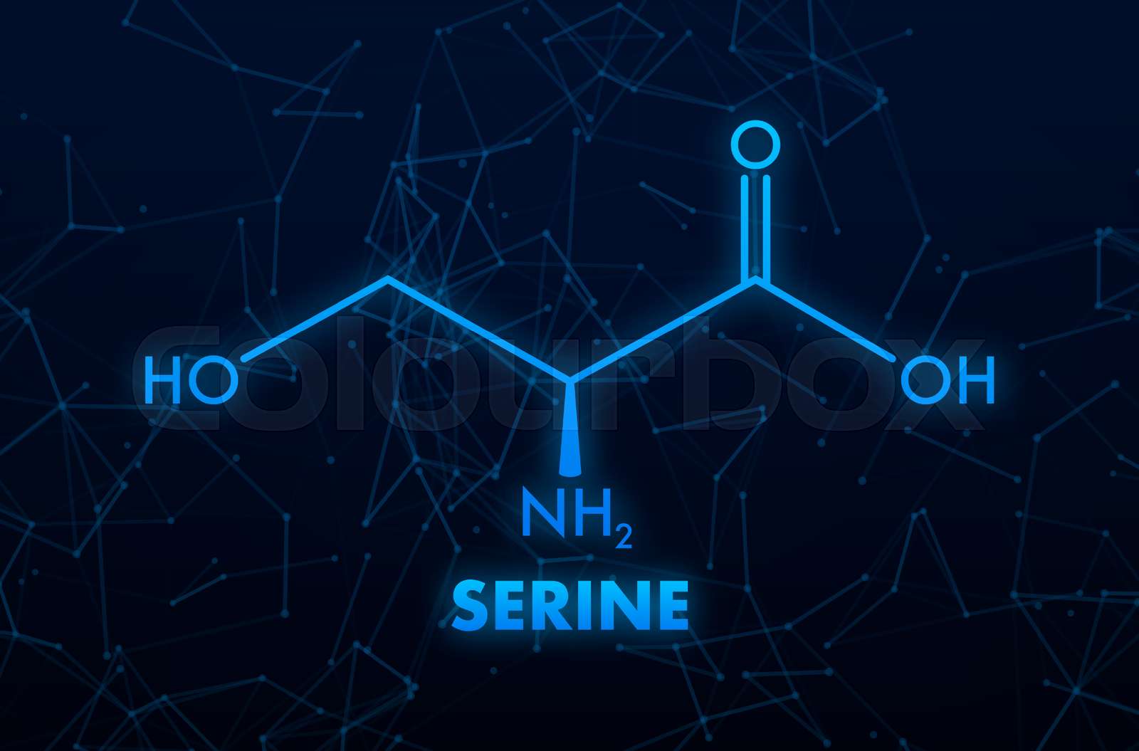 Serine formula. Serine or l-serine, Ser, S, amino acid molecule ...