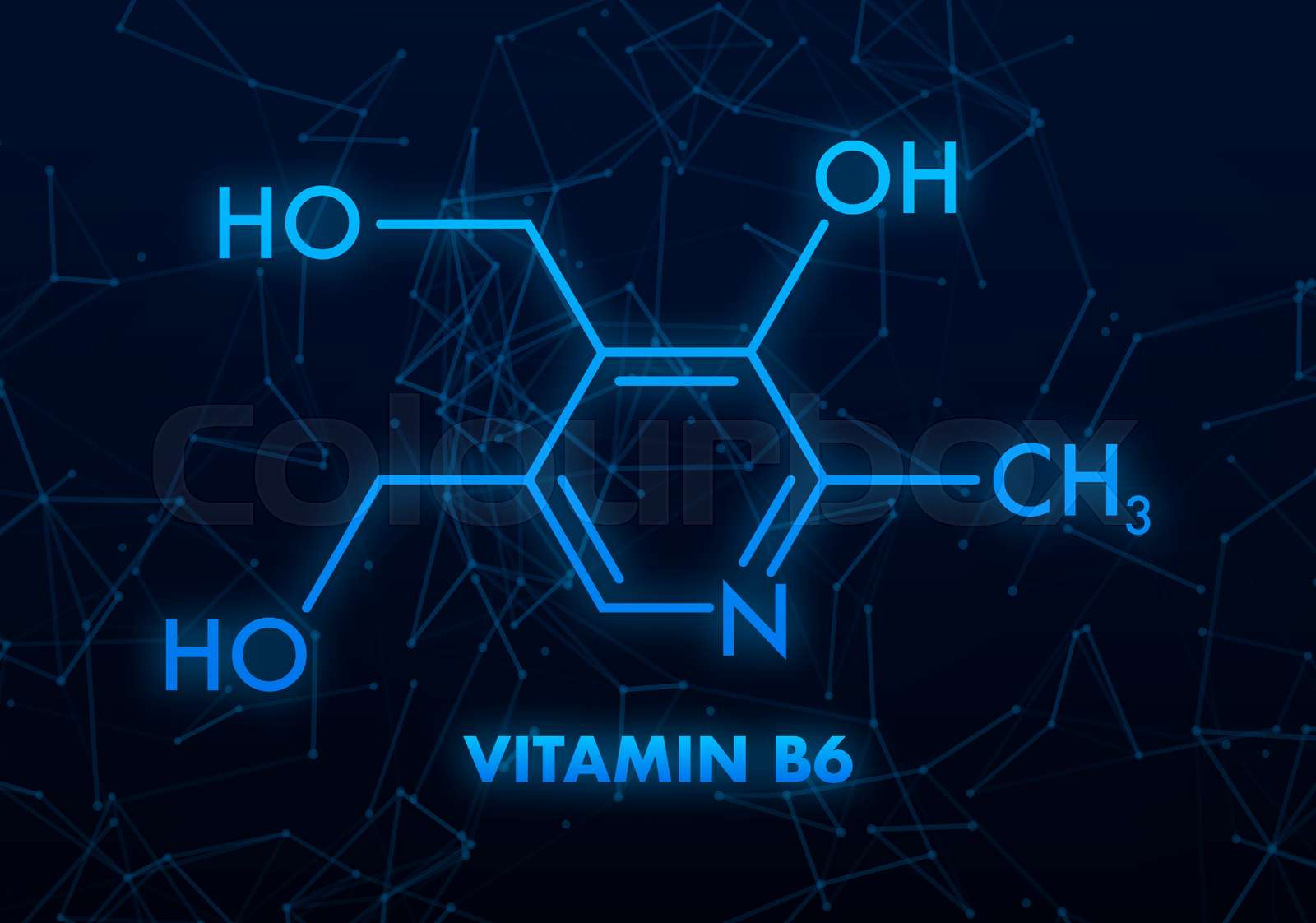 Vitamin b6 formula for medical design. Vitamin b6 formula. | Stock ...
