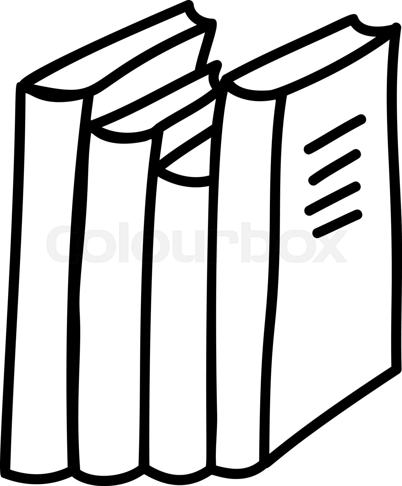 Easy Stack Of Books Drawing