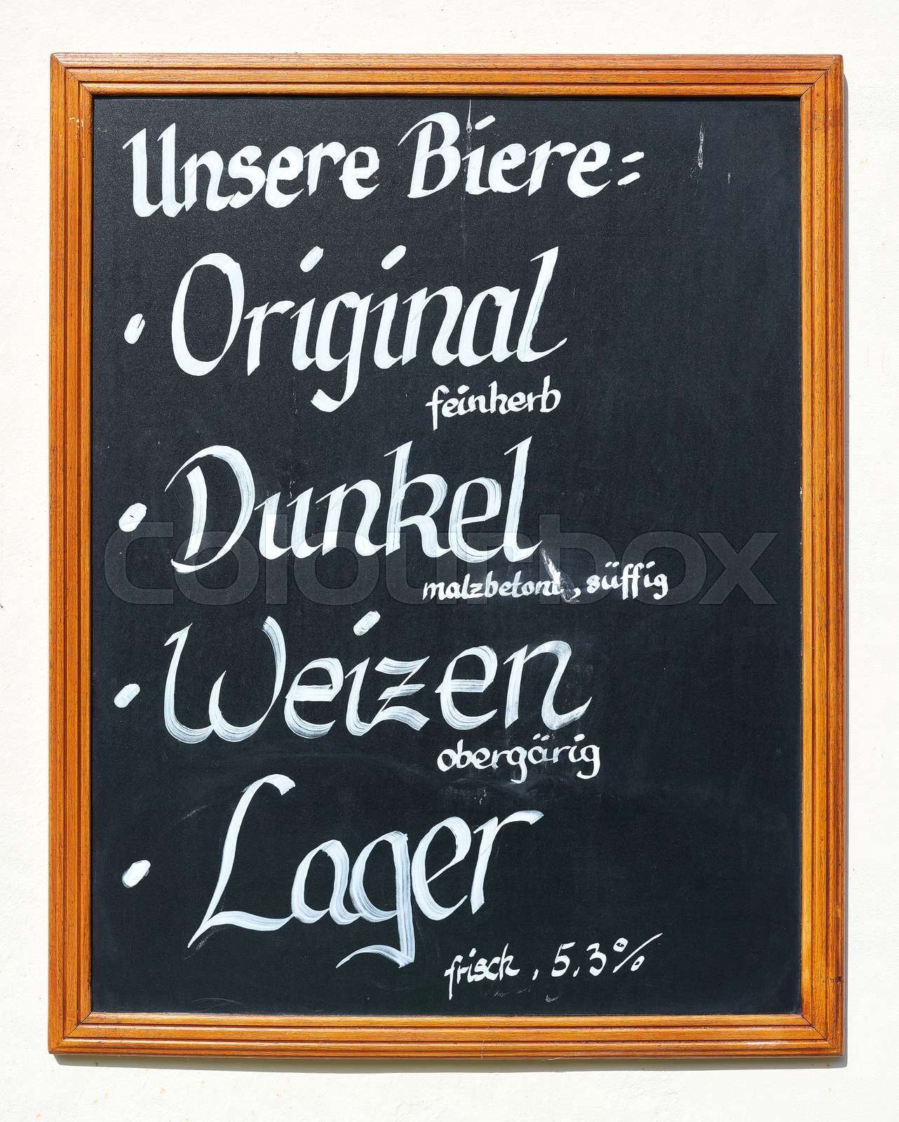 Werbung einer kleinen Brauerei in Wittenberg für die hergestellten ...