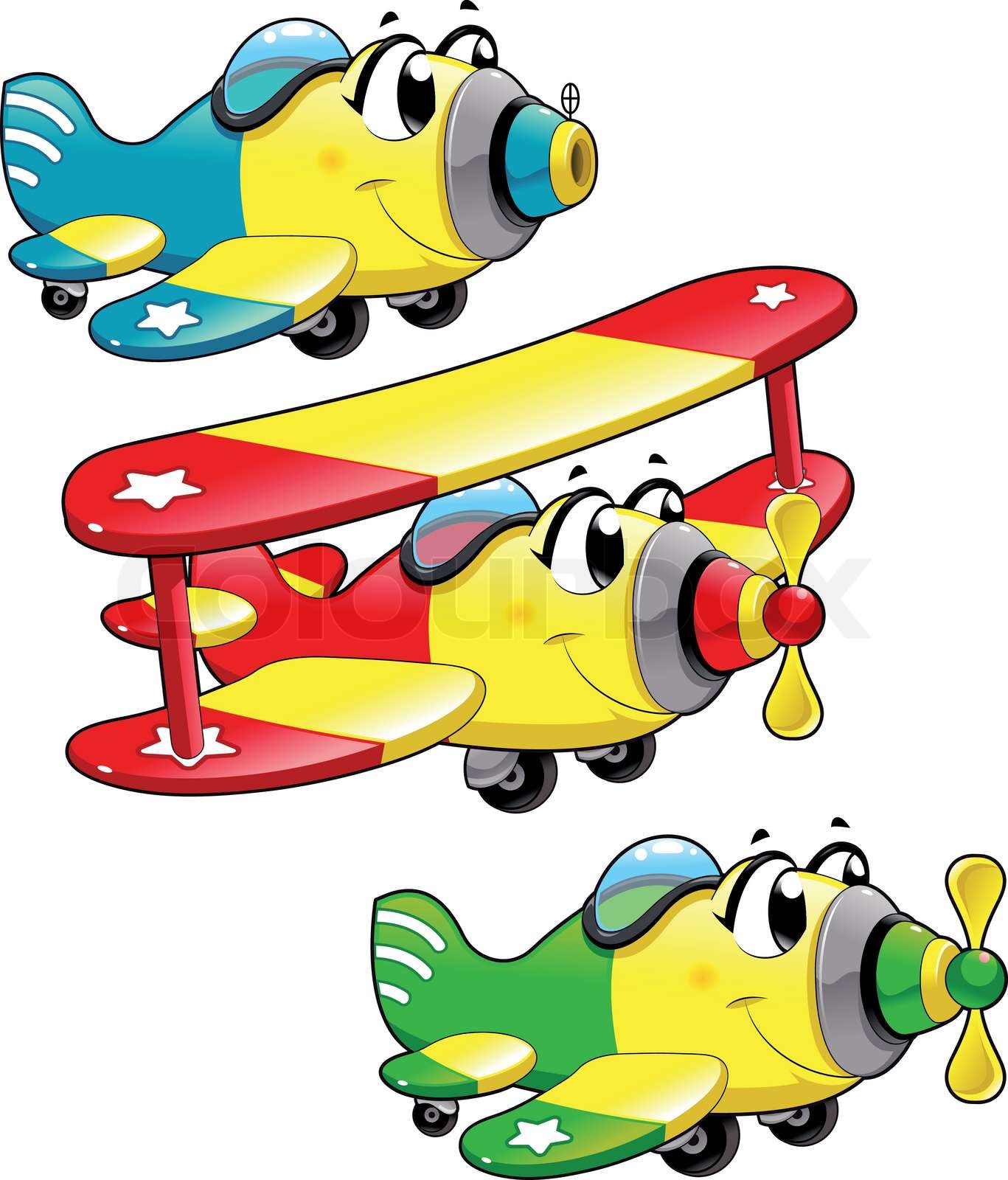 Cartoon Flugzeuge. | Stock-Vektor | Colourbox