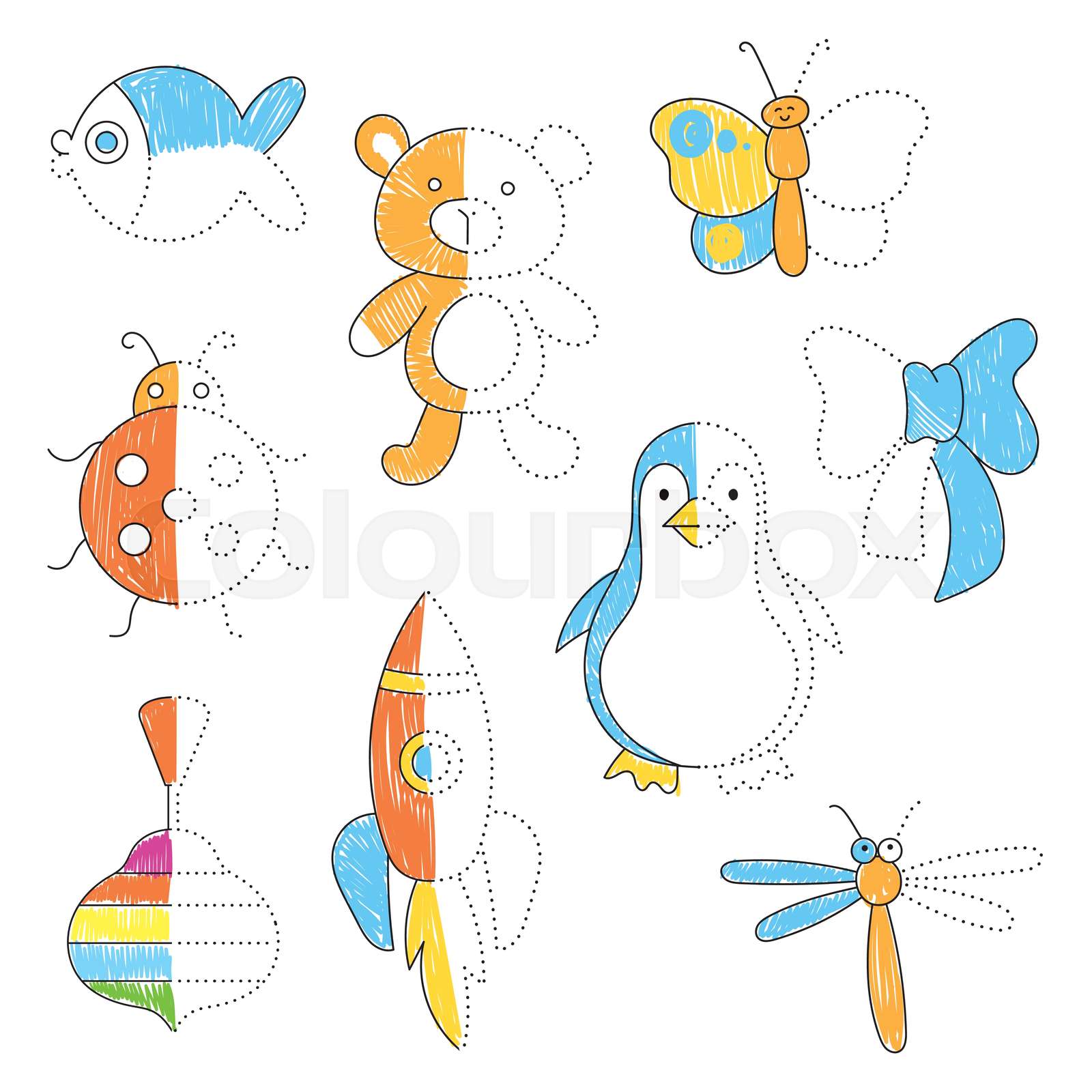 Connect the dots and finish the drawing. Dot to dot | Stock vector ...