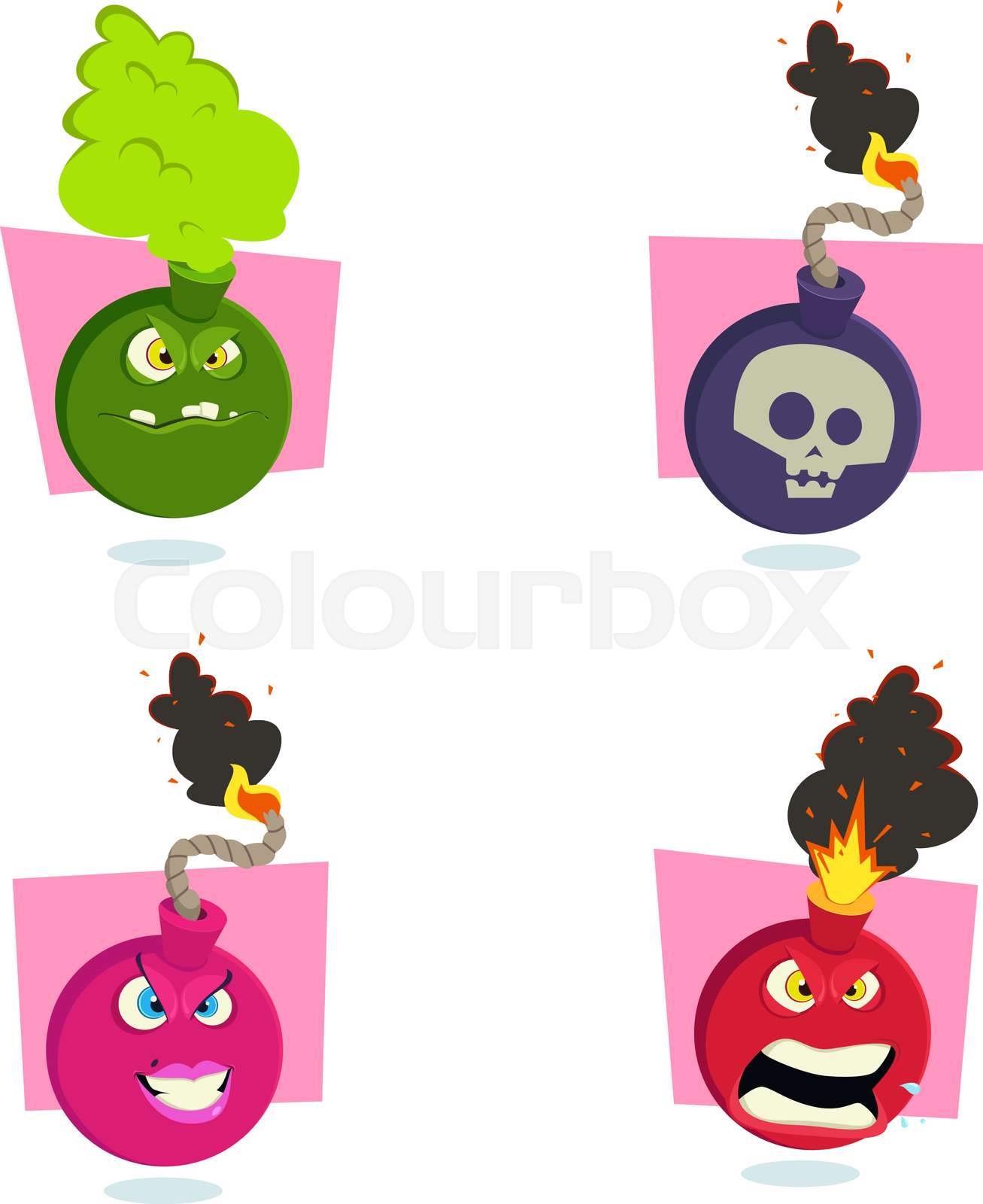 Angry Cartoon Bomb Drawing