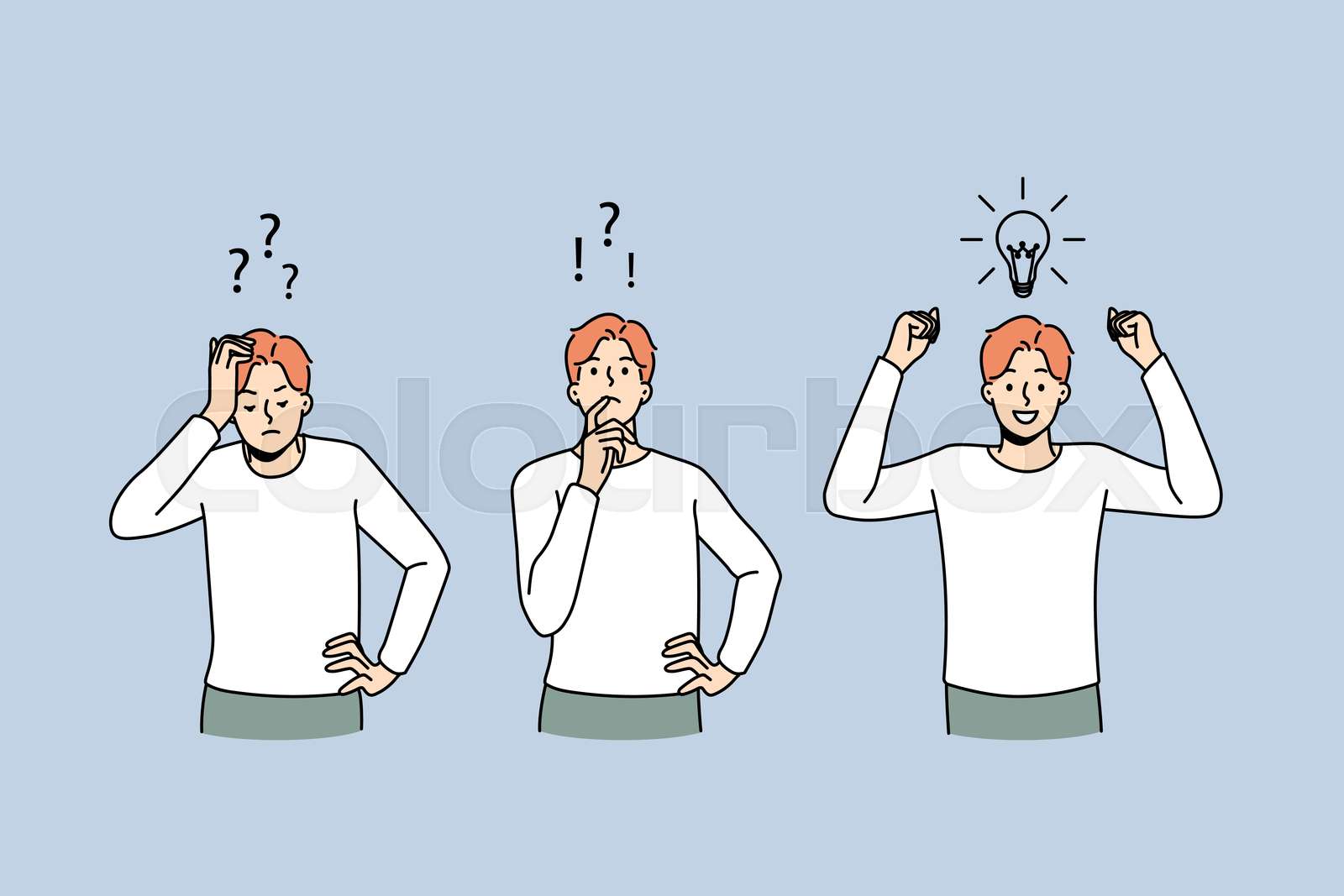 Process of problem solving | Stock vector | Colourbox