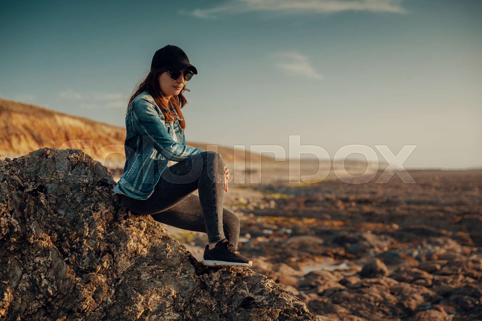 Alone at the beach | Stock image | Colourbox