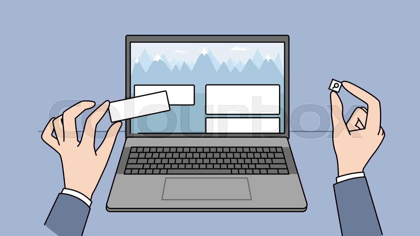 Web designer create website on computer | Stock video | Colourbox