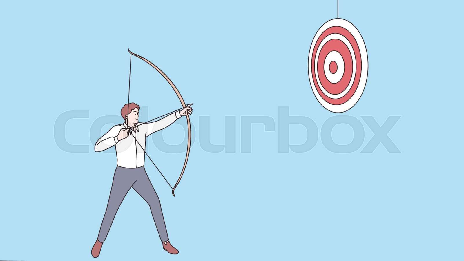 Businessman shoot on target | Stock video | Colourbox