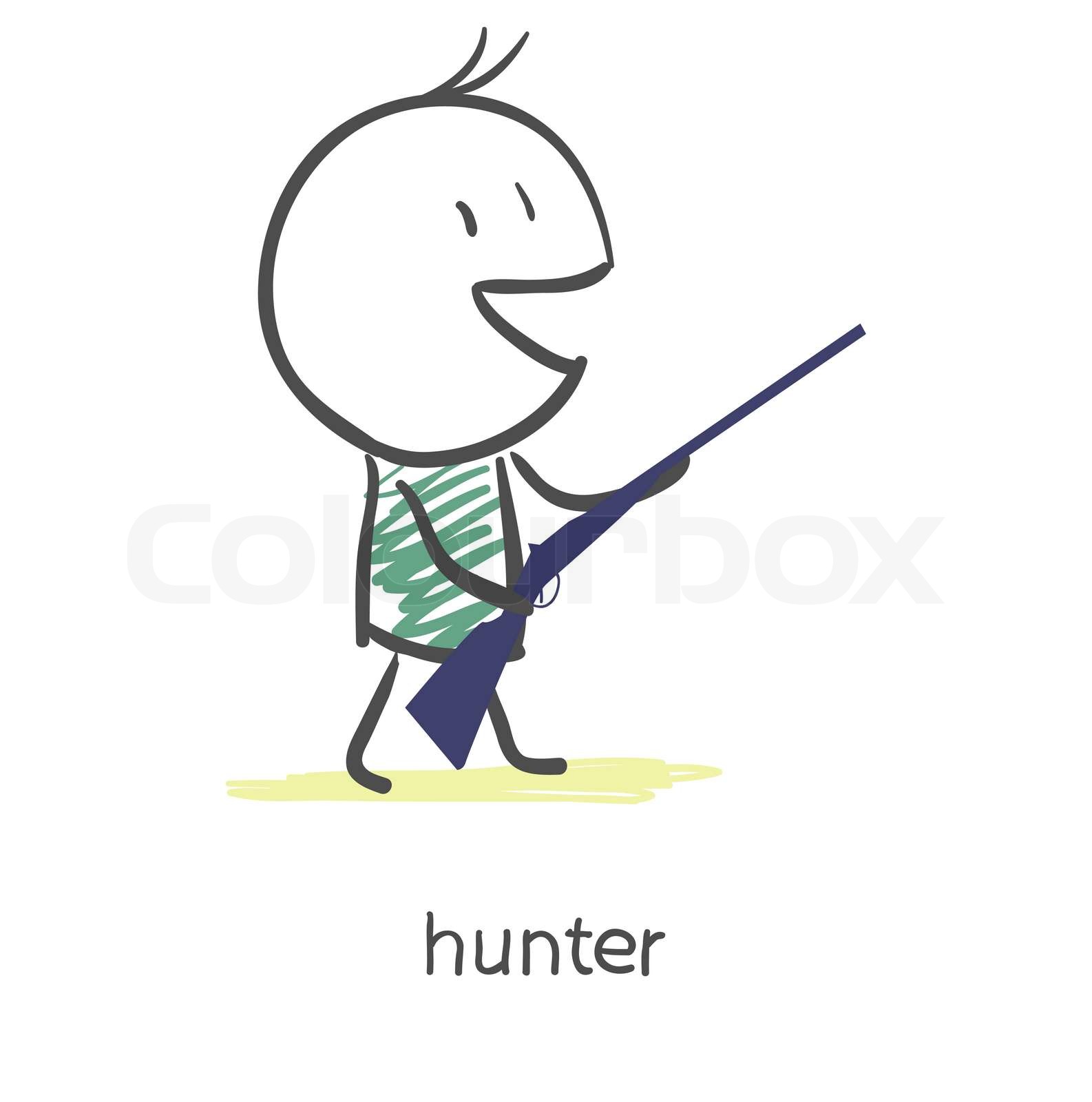 Cartoon hunter | Stock image | Colourbox