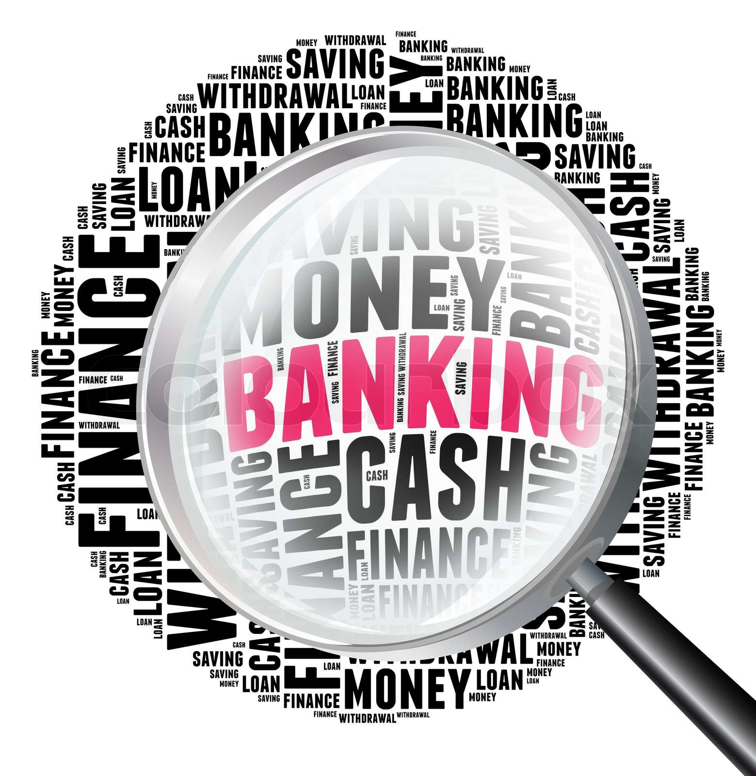 Banking in word collage | Stock image | Colourbox