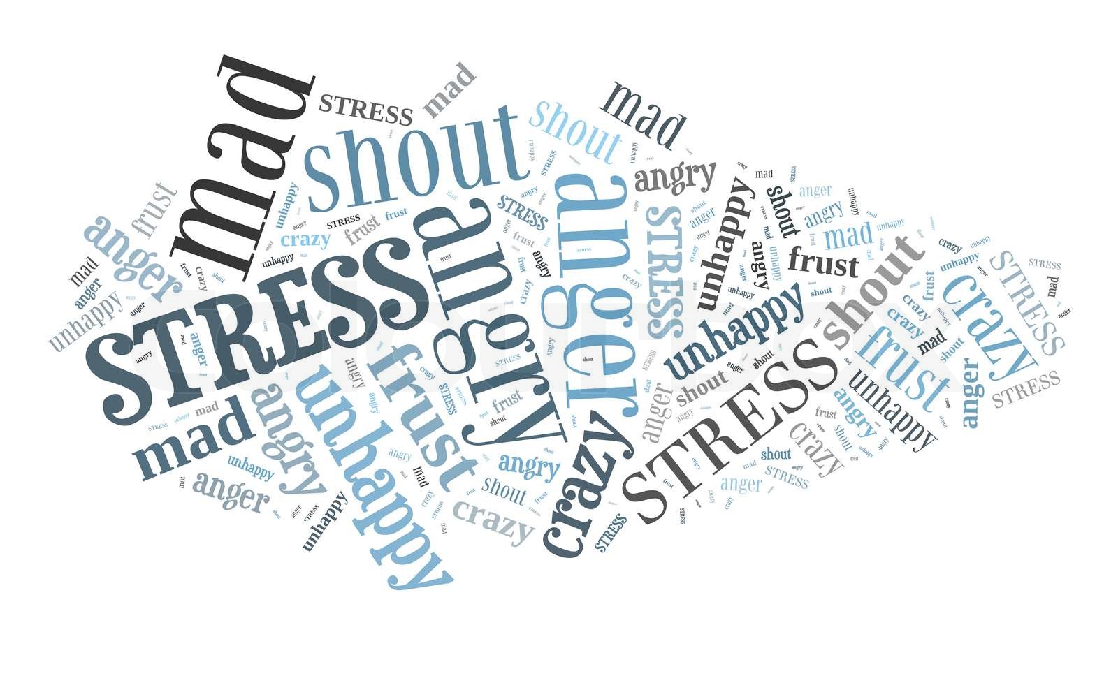 Stress in word collage | Stock image | Colourbox