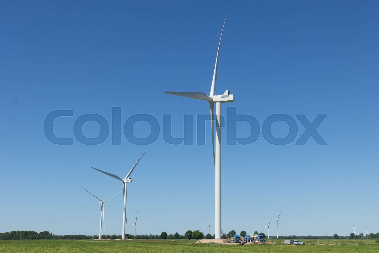 New build wind generators | Stock image | Colourbox