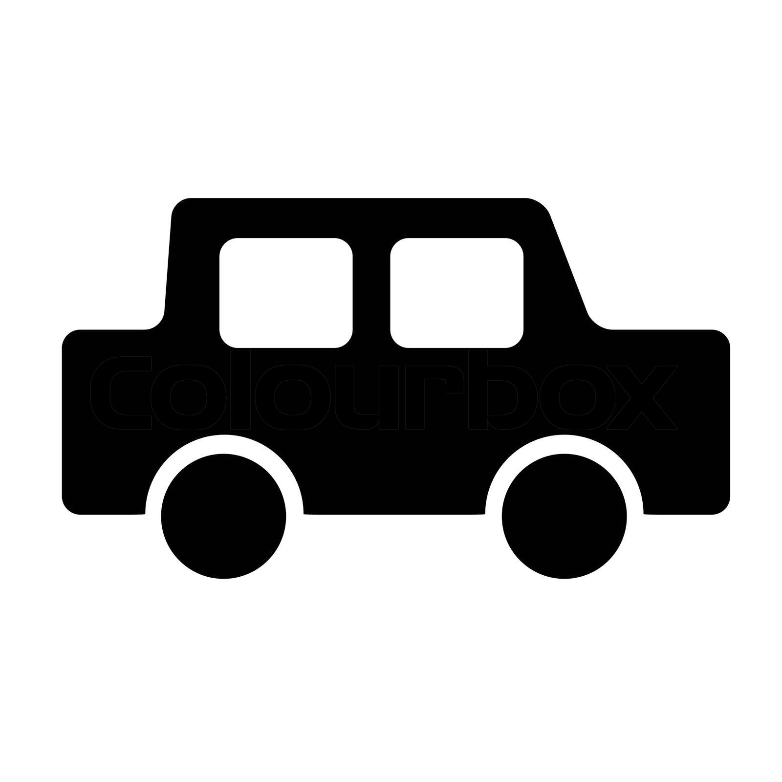 Bil ikon i sort | Stock vektor | Colourbox