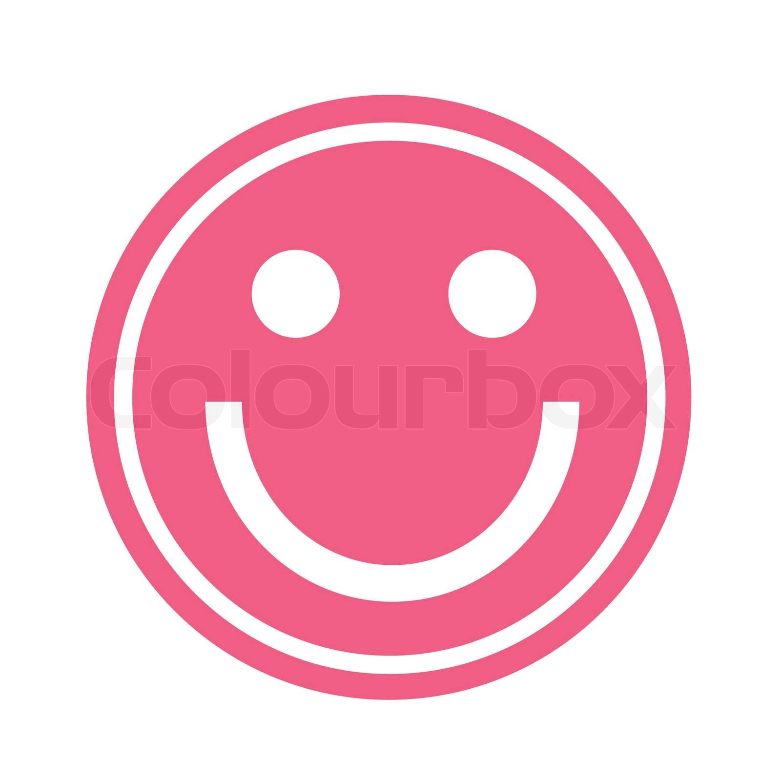 Smiley ikon i pink | Stock vektor | Colourbox