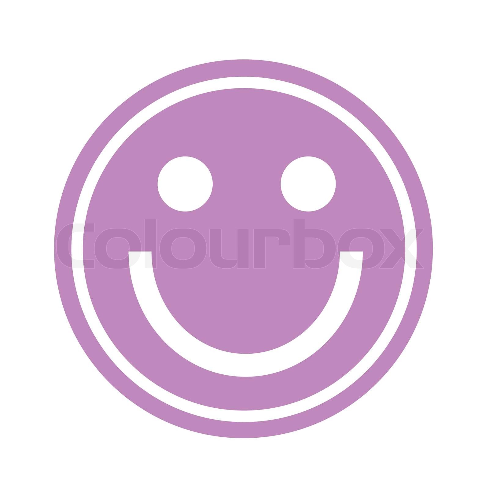Smiley ikon i lilla | Stock vektor | Colourbox