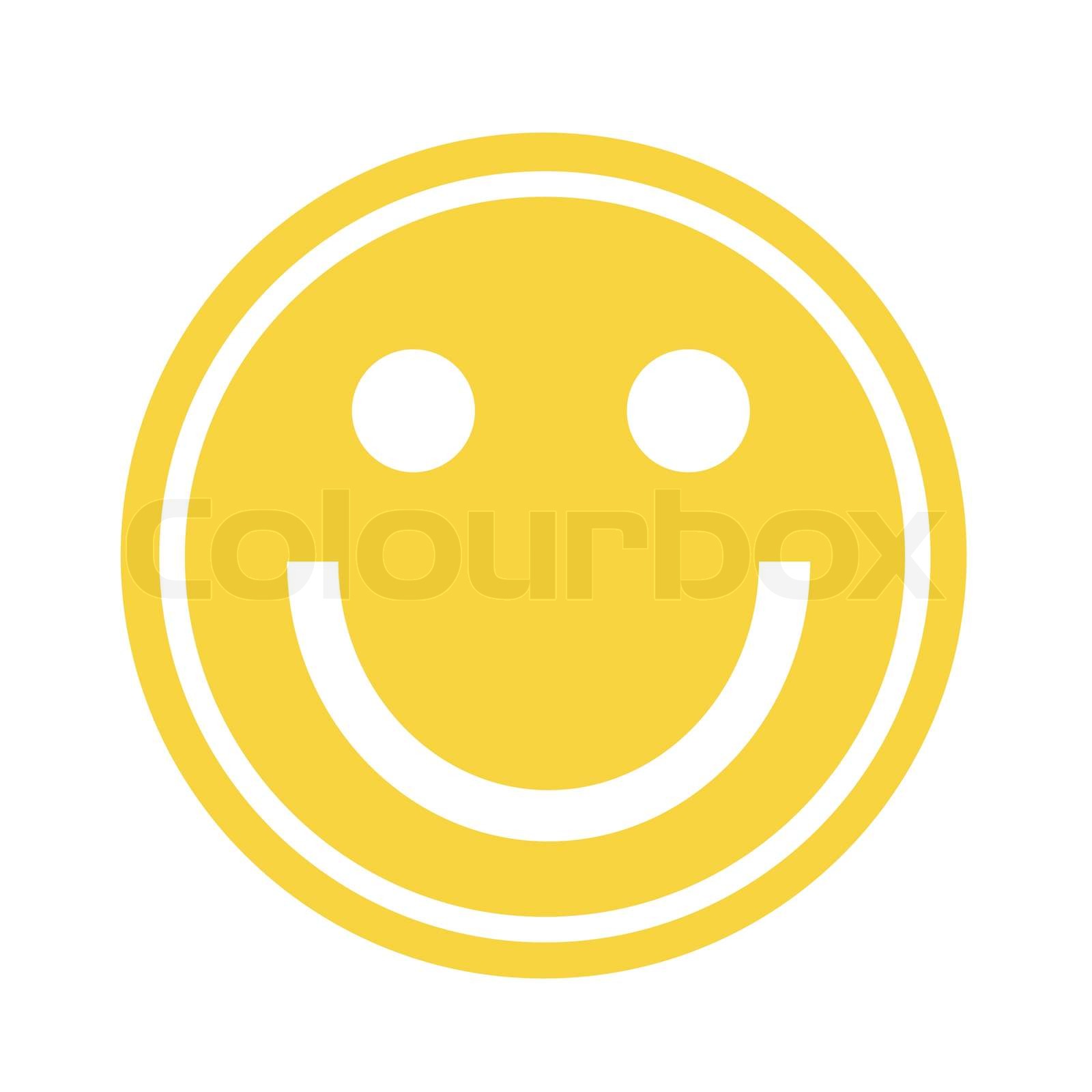 Smiley ikon i gul | Stock vektor | Colourbox