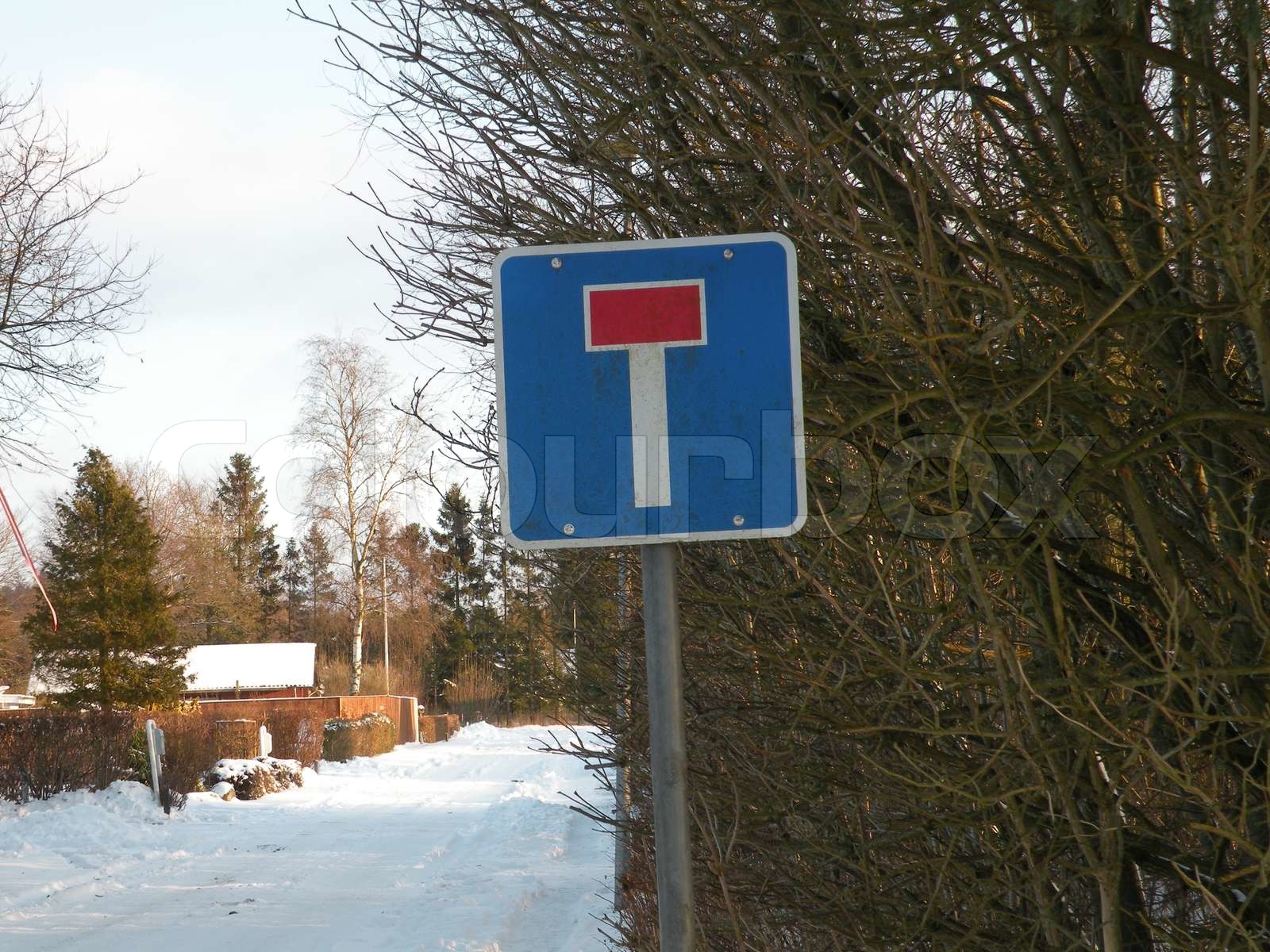 end of street sign | Stock image | Colourbox