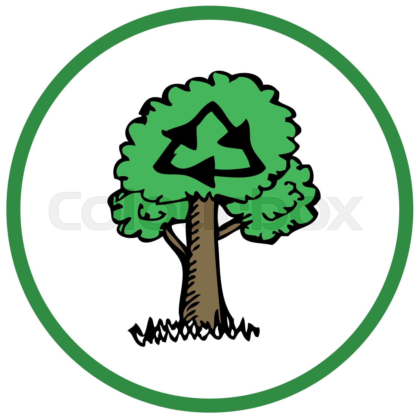 Hand drawn tree icon sign symbol design | Stock vector | Colourbox