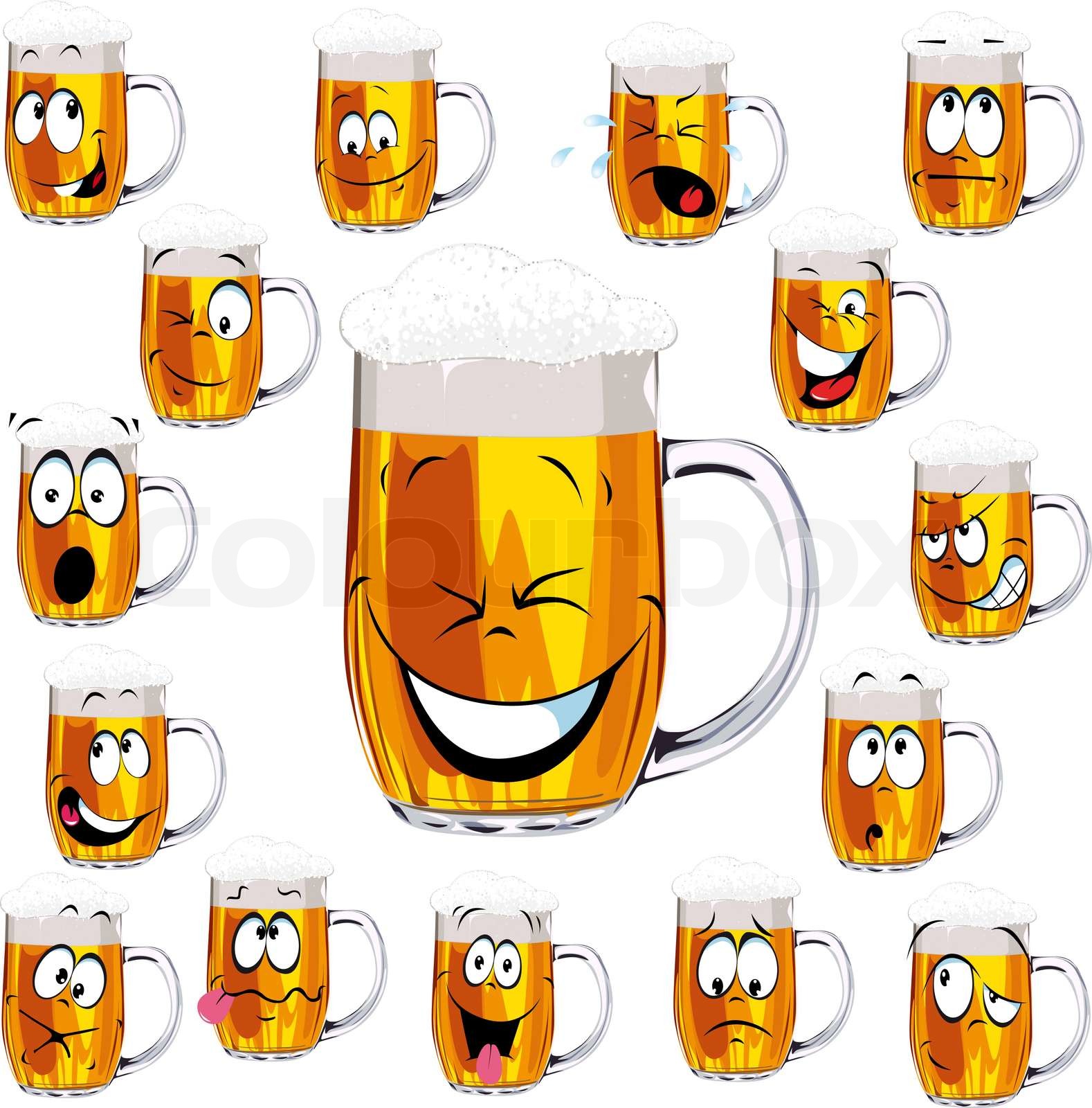 Becher frisches Bier cartoon | Stock-Vektor | Colourbox