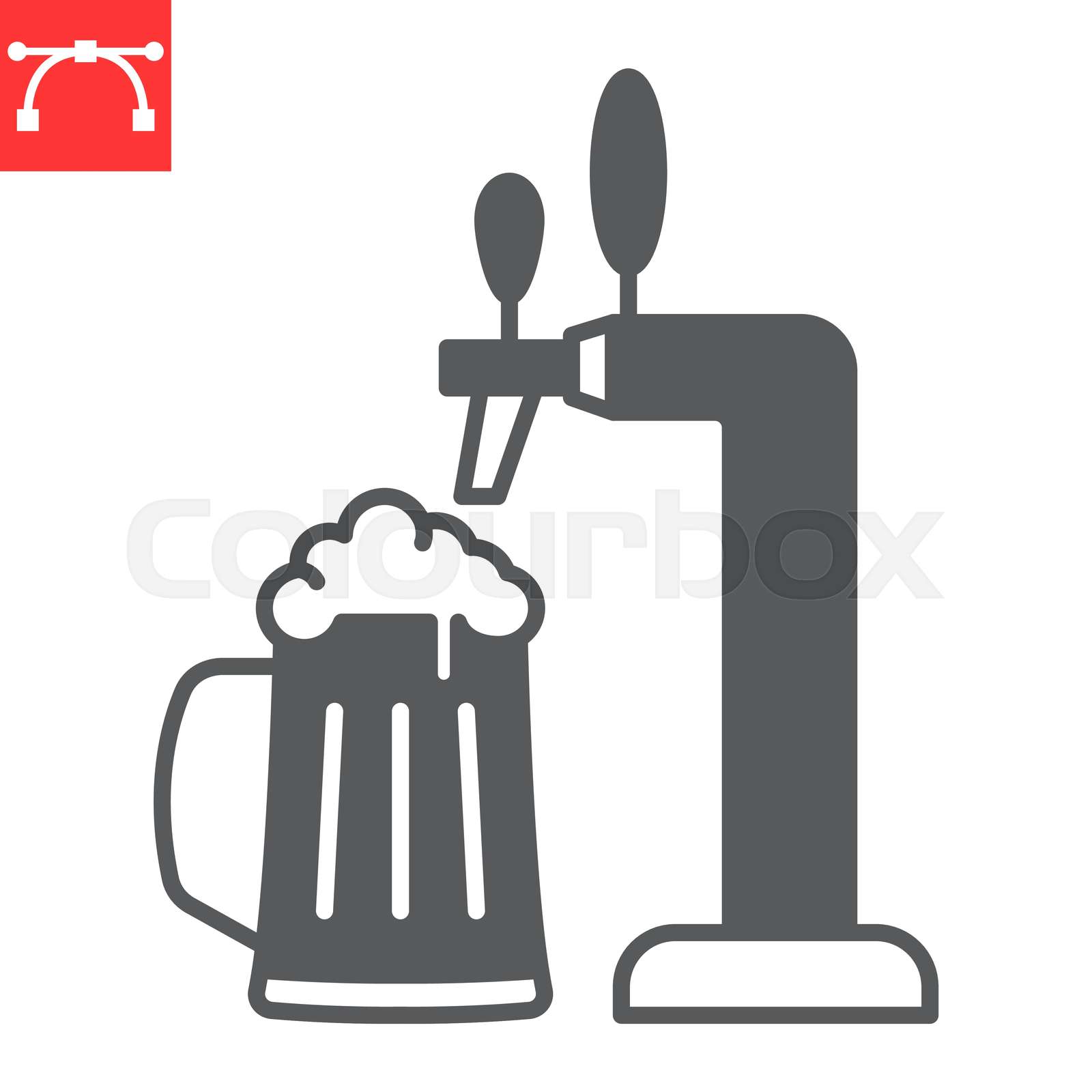 Beer tap glyph icon | Stock vector | Colourbox