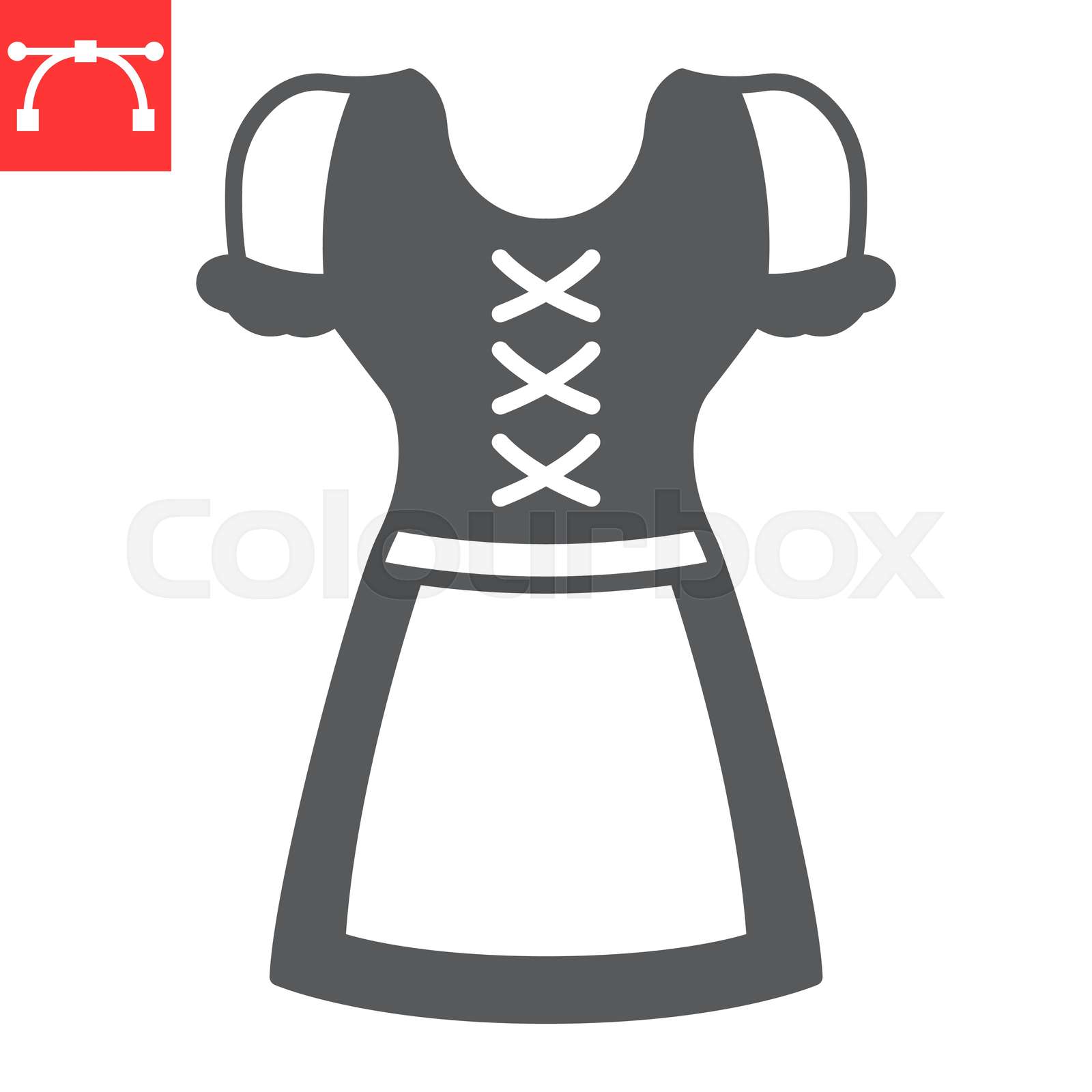 Dirndl glyph icon | Stock vector | Colourbox