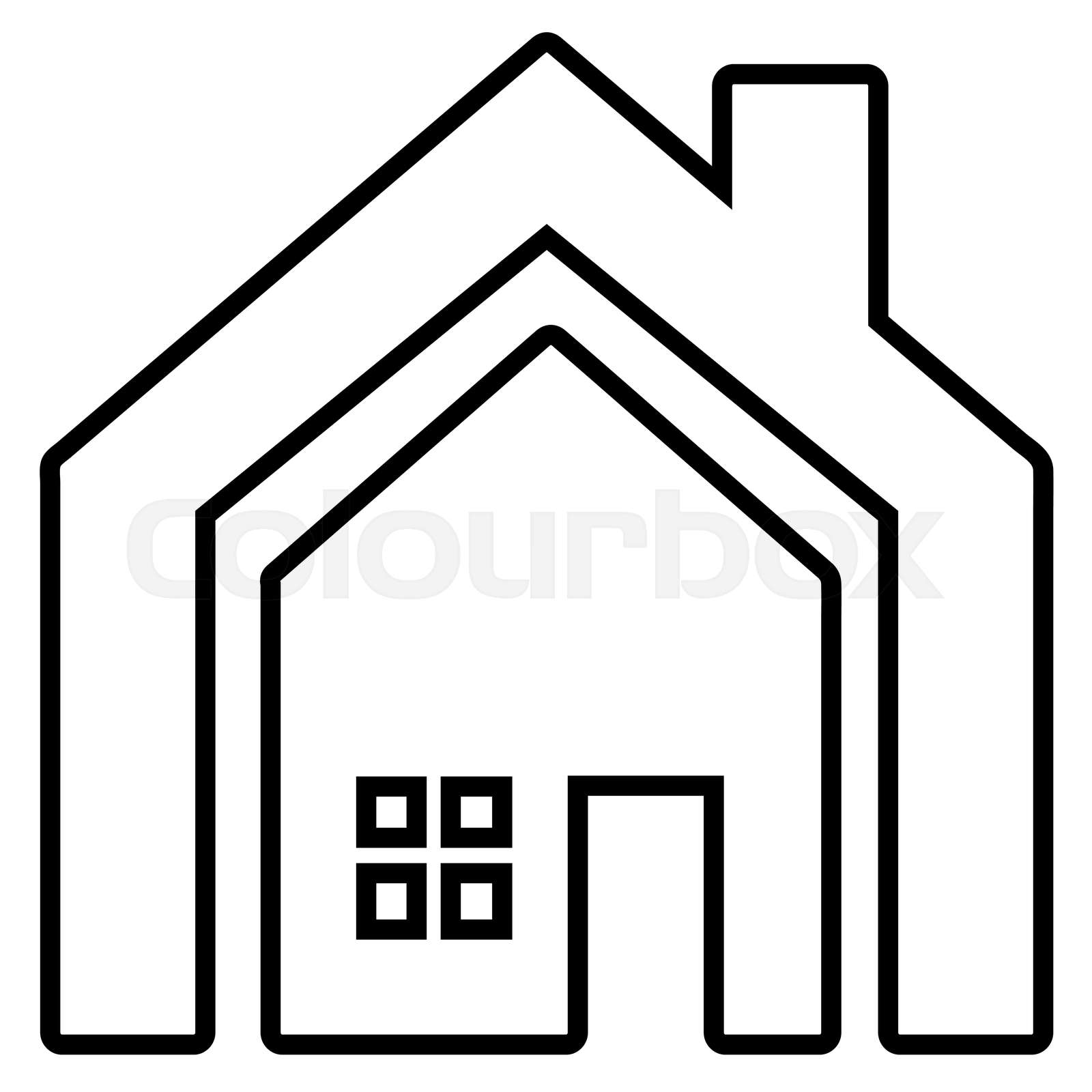 House and Home icon symbol sign | Stock vector | Colourbox