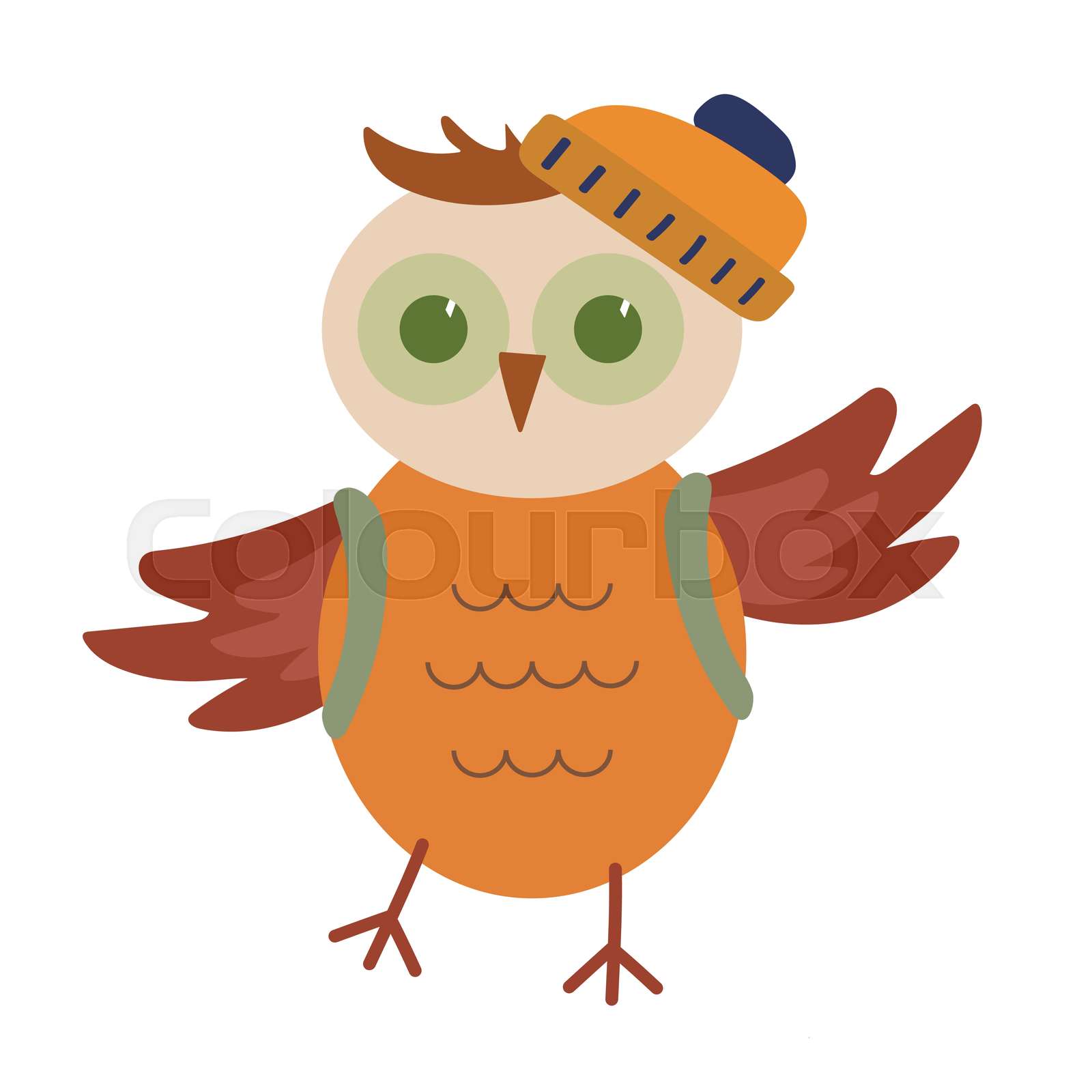 ugle, elementære, tegning | Stock vektor | Colourbox