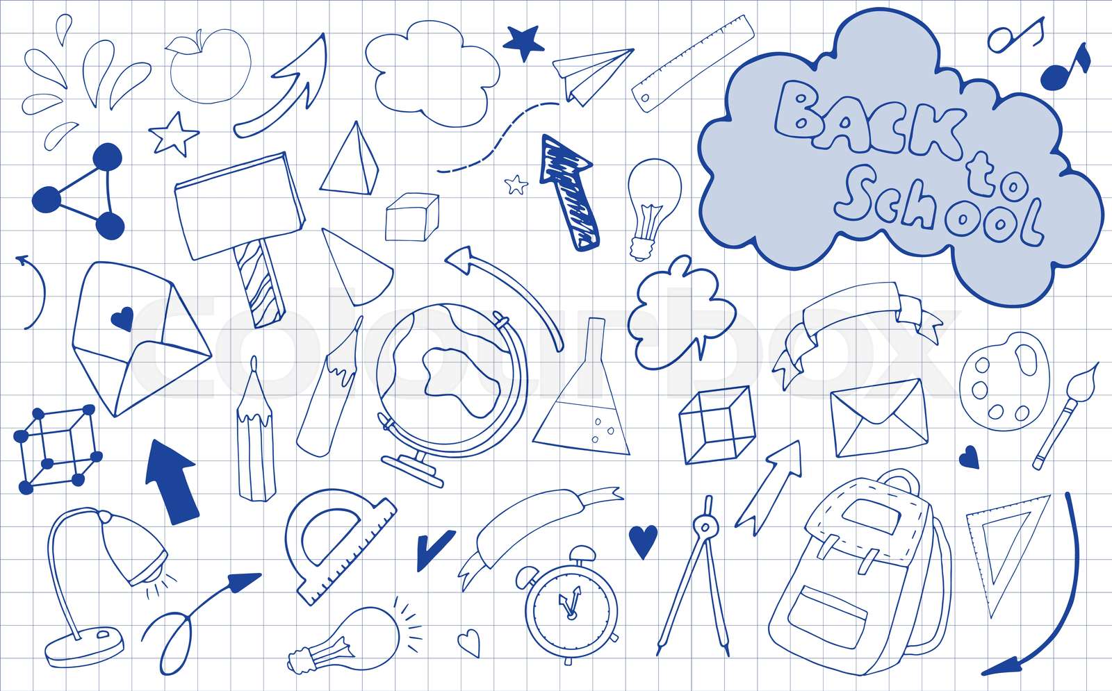 School paints collection | Stock vector | Colourbox