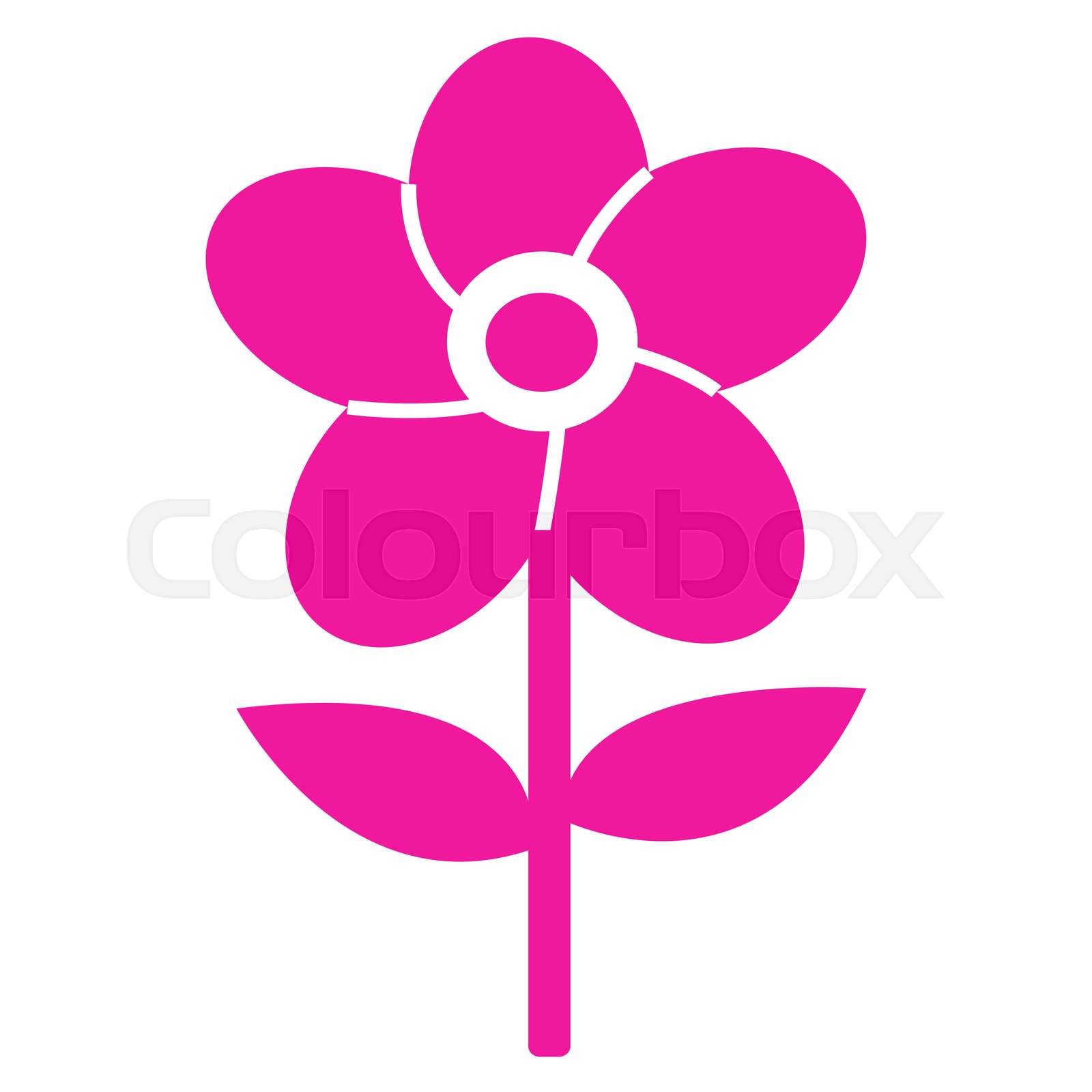 Flower icon flora sign symbol design | Stock vector | Colourbox