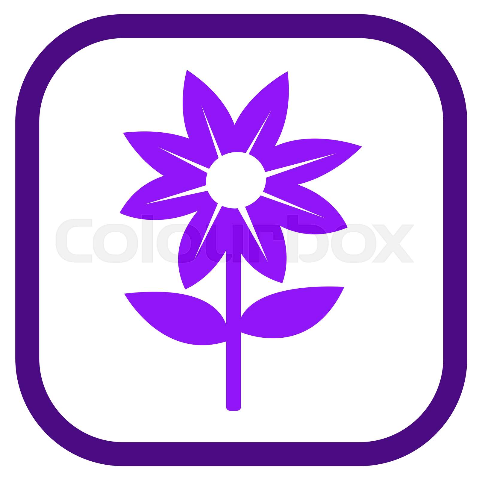 Flower icon flora sign symbol design | Stock vector | Colourbox