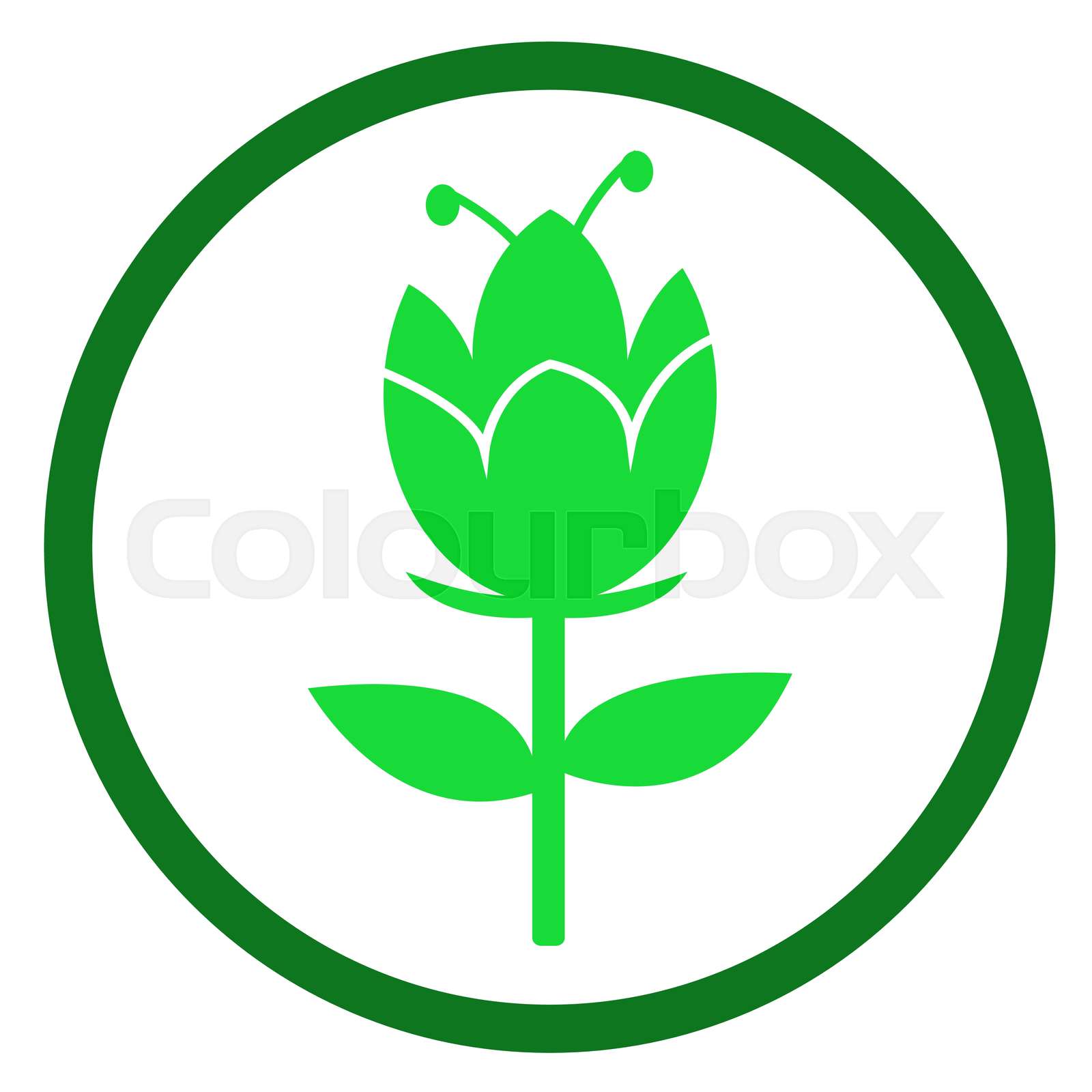 Flower icon flora sign symbol design | Stock vector | Colourbox