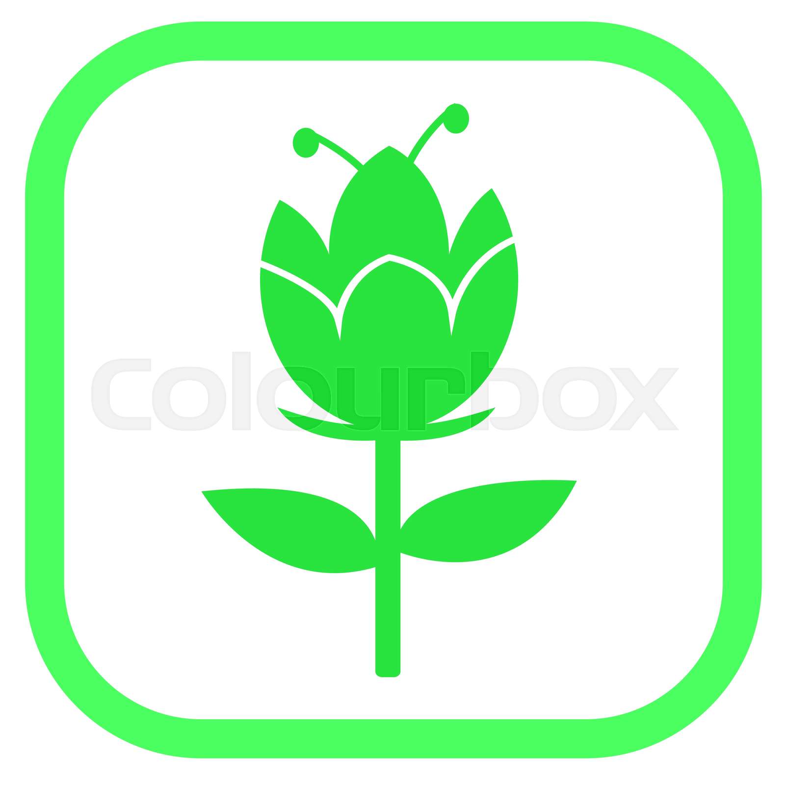 Flower icon flora sign symbol design | Stock vector | Colourbox