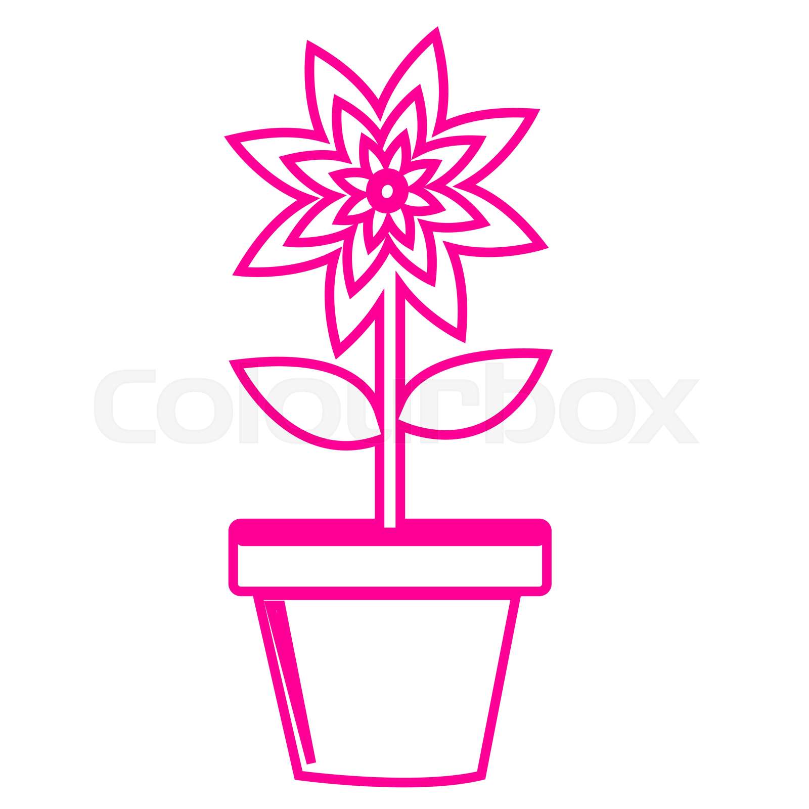 Flower icon flora sign symbol design | Stock vector | Colourbox