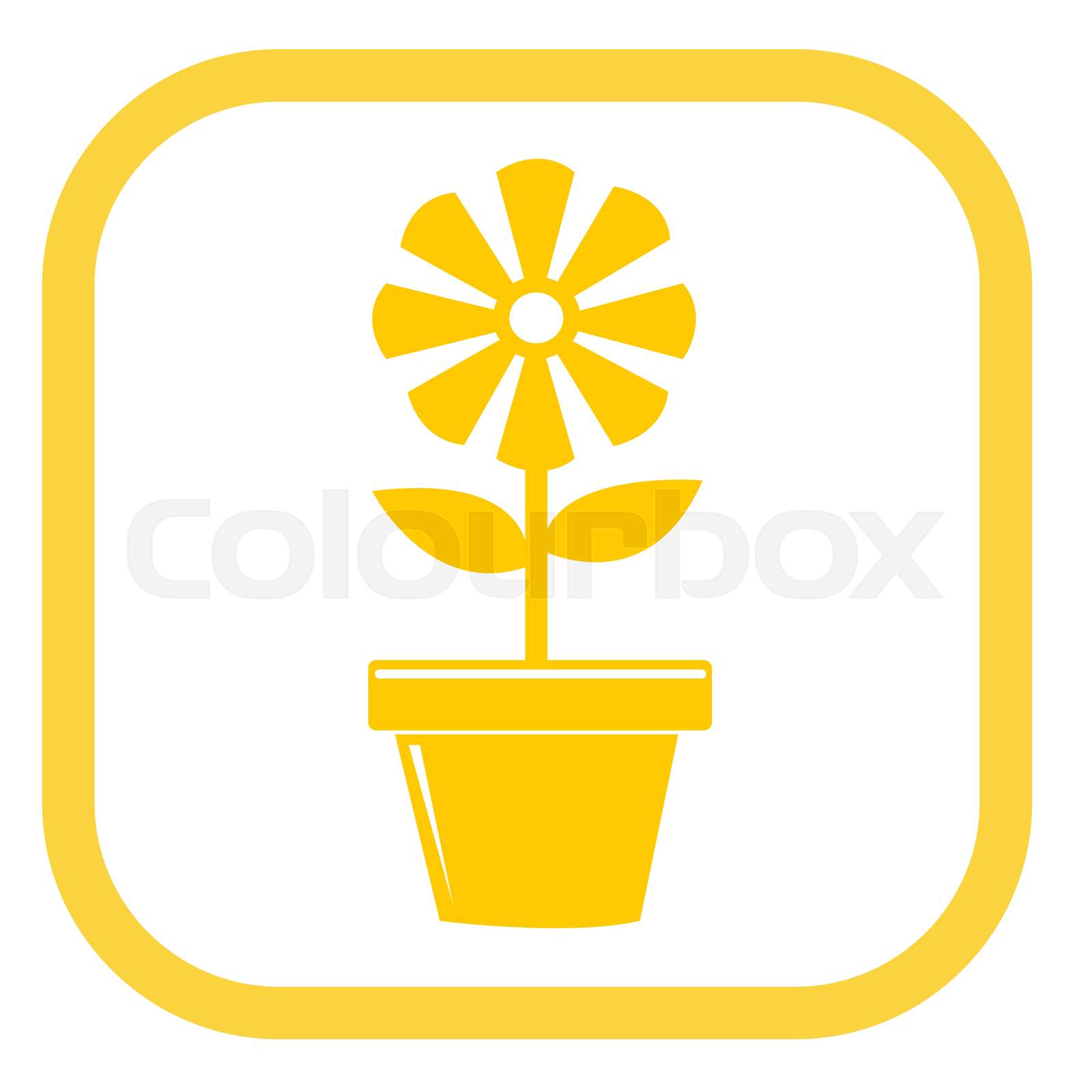 Flower icon flora sign symbol design | Stock vector | Colourbox