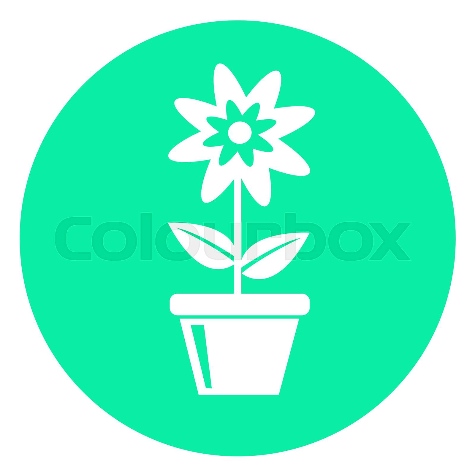 Flower icon flora sign symbol design | Stock vector | Colourbox