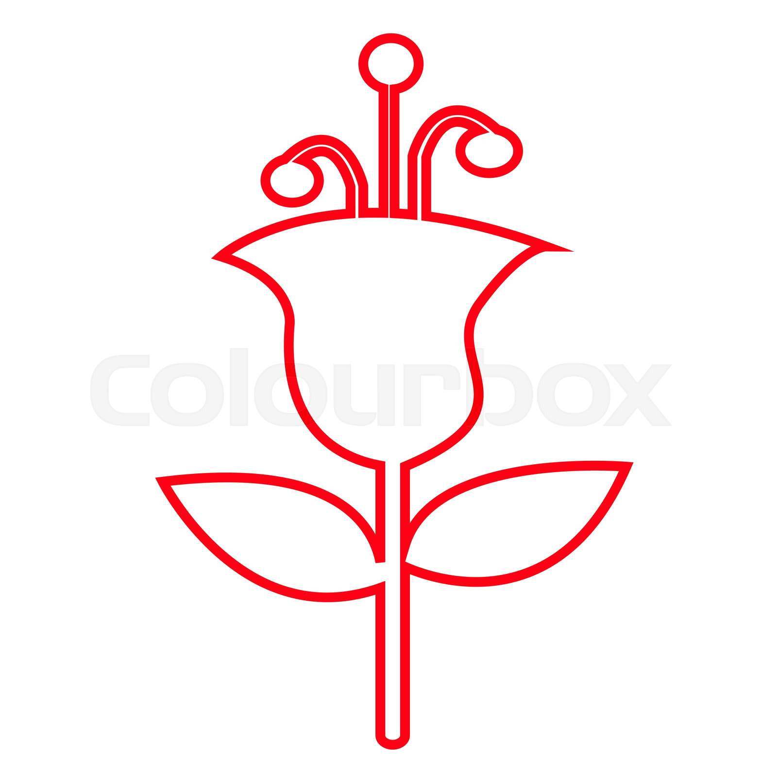 Flower icon flora sign symbol design | Stock vector | Colourbox