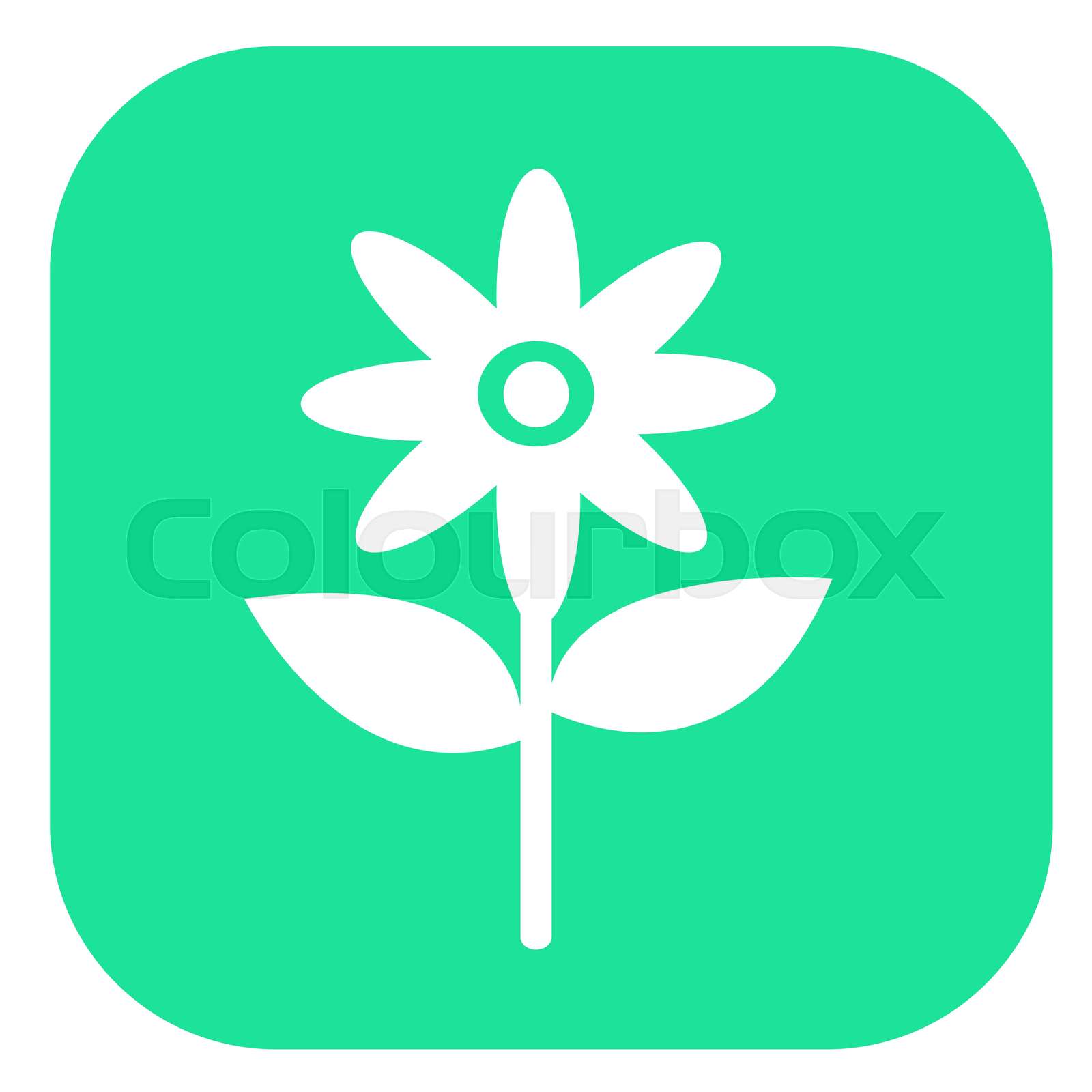 Flower icon flora sign symbol design | Stock vector | Colourbox