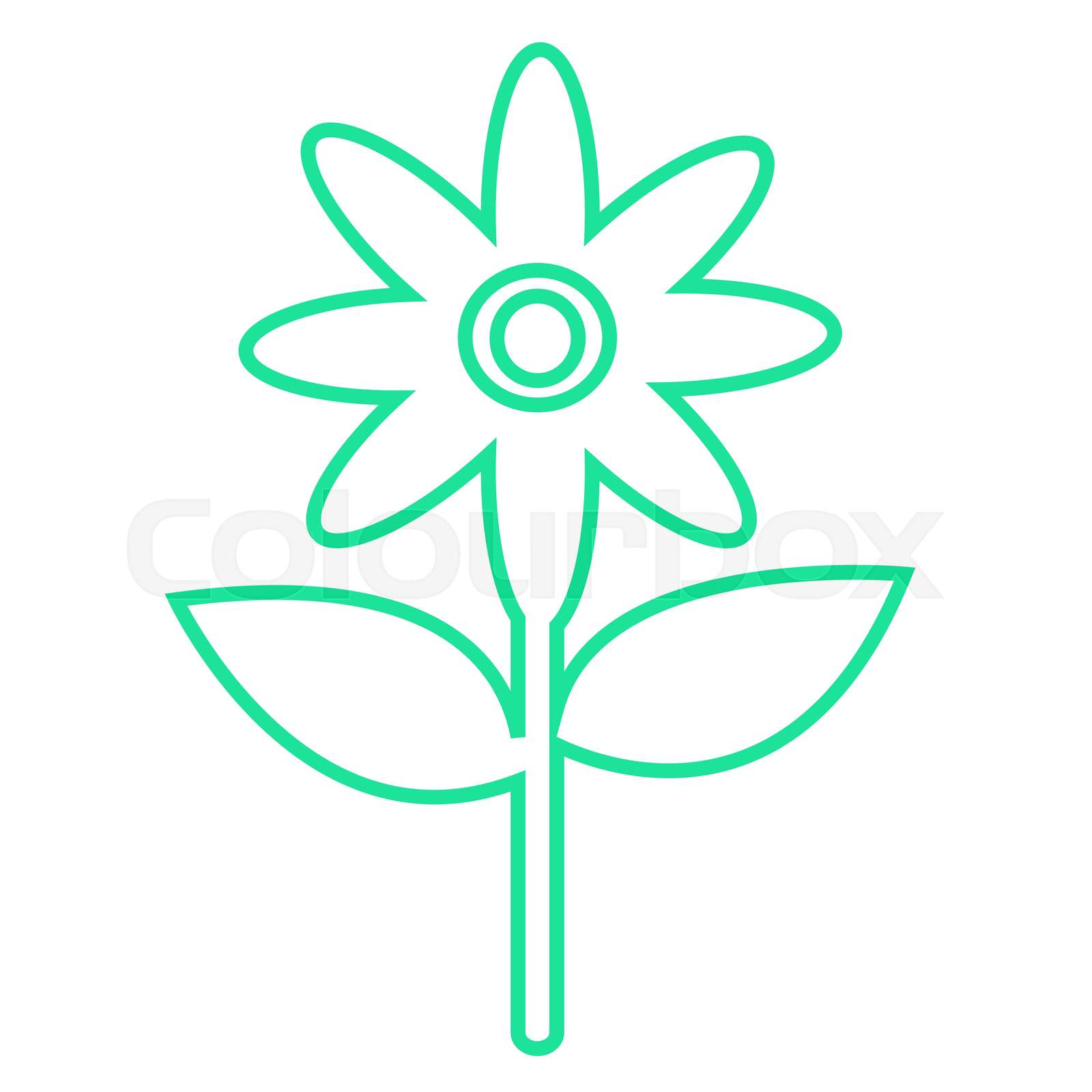 Flower icon flora sign symbol design | Stock vector | Colourbox