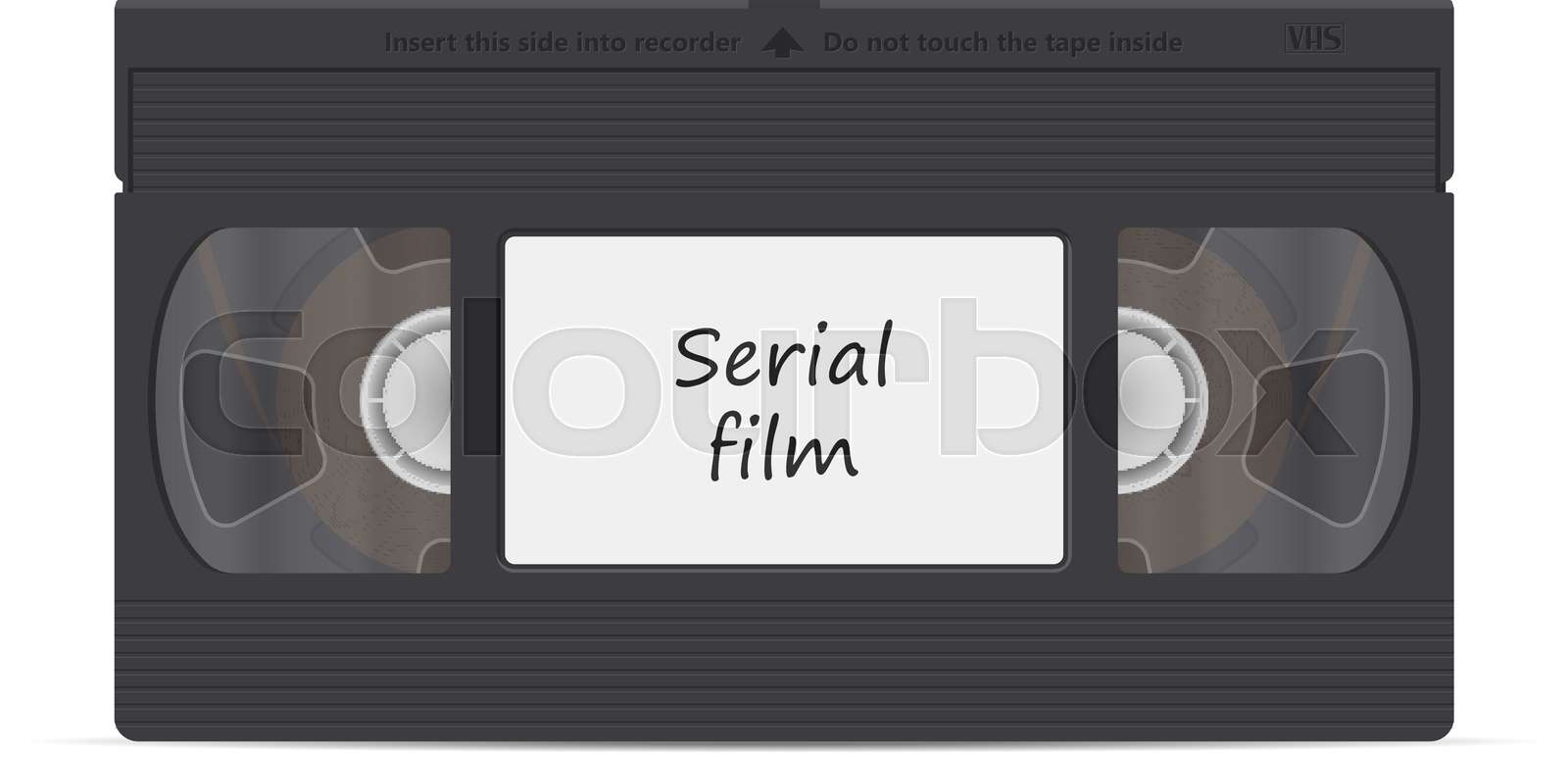 Video cassette serial film | Stock vector | Colourbox