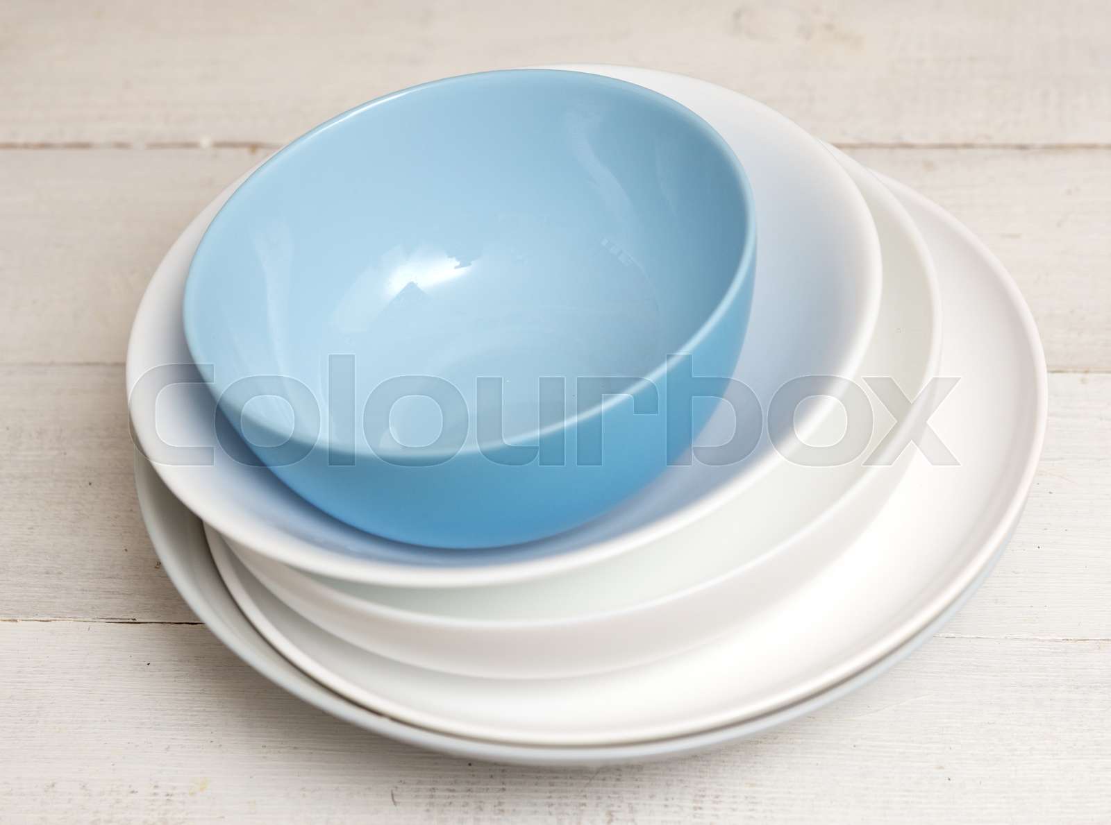 Stack of plates | Stock image | Colourbox