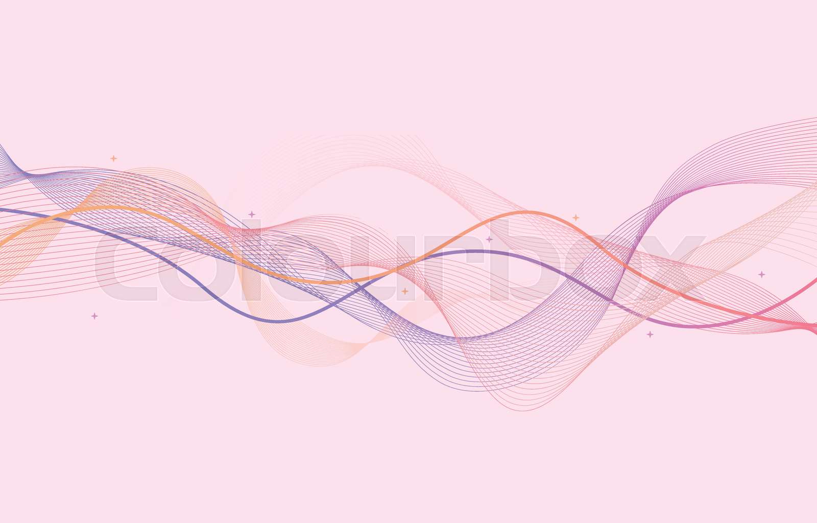 Wave Wavy Wire Line Pastel Background | Stock vector | Colourbox